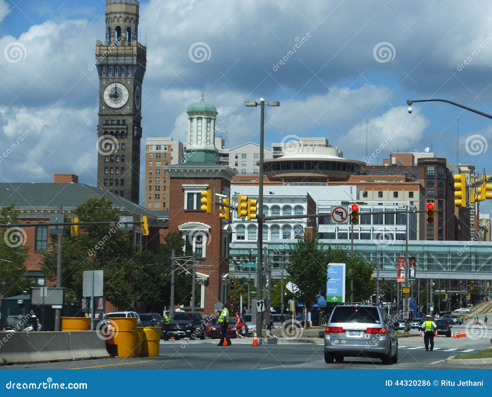Downtown Streets of Baltimore, Maryland Stock Photo - Image of street ...