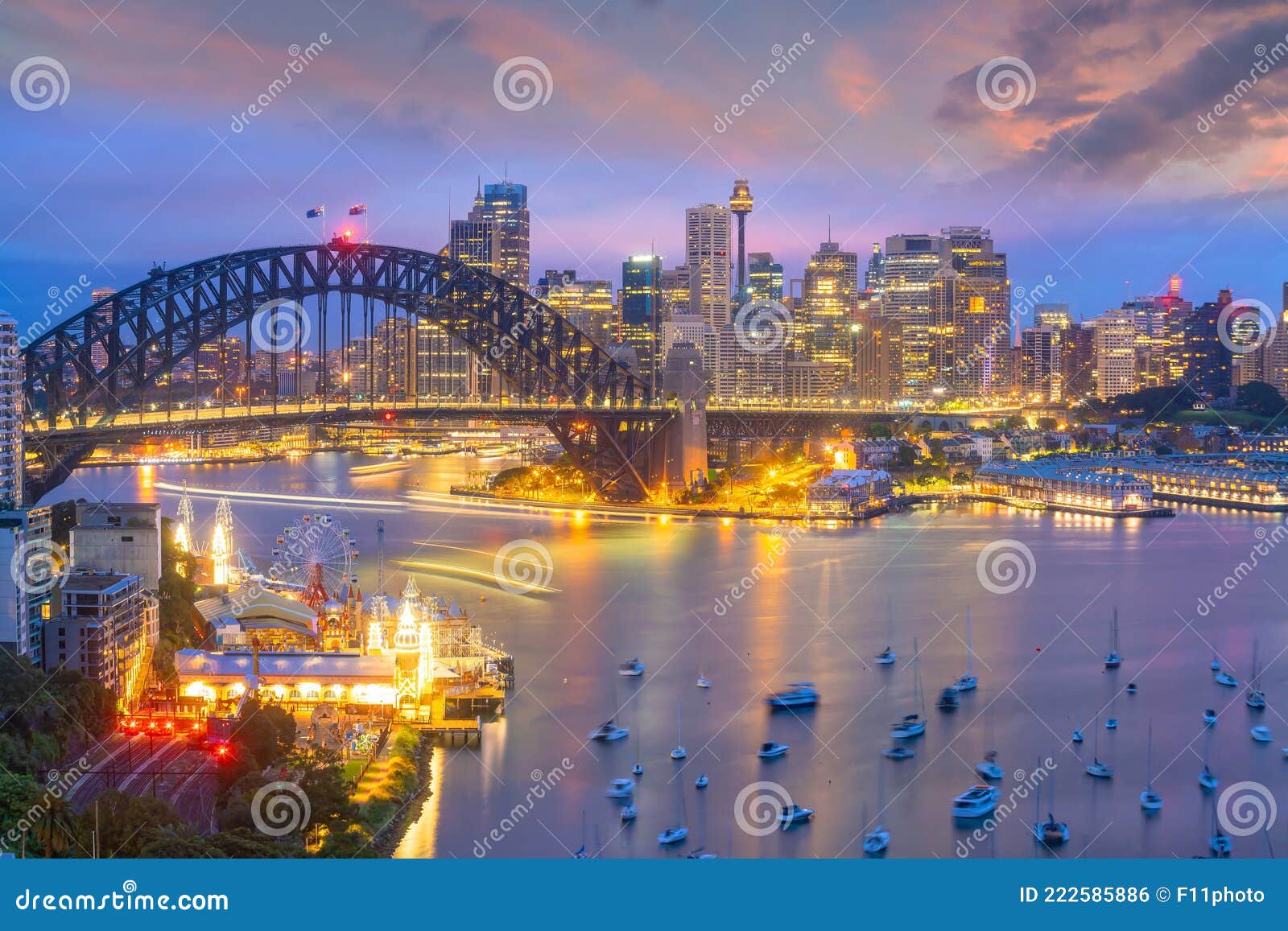 Downtown Sydney Skyline in Australia from Top View Stock Photo - Image ...