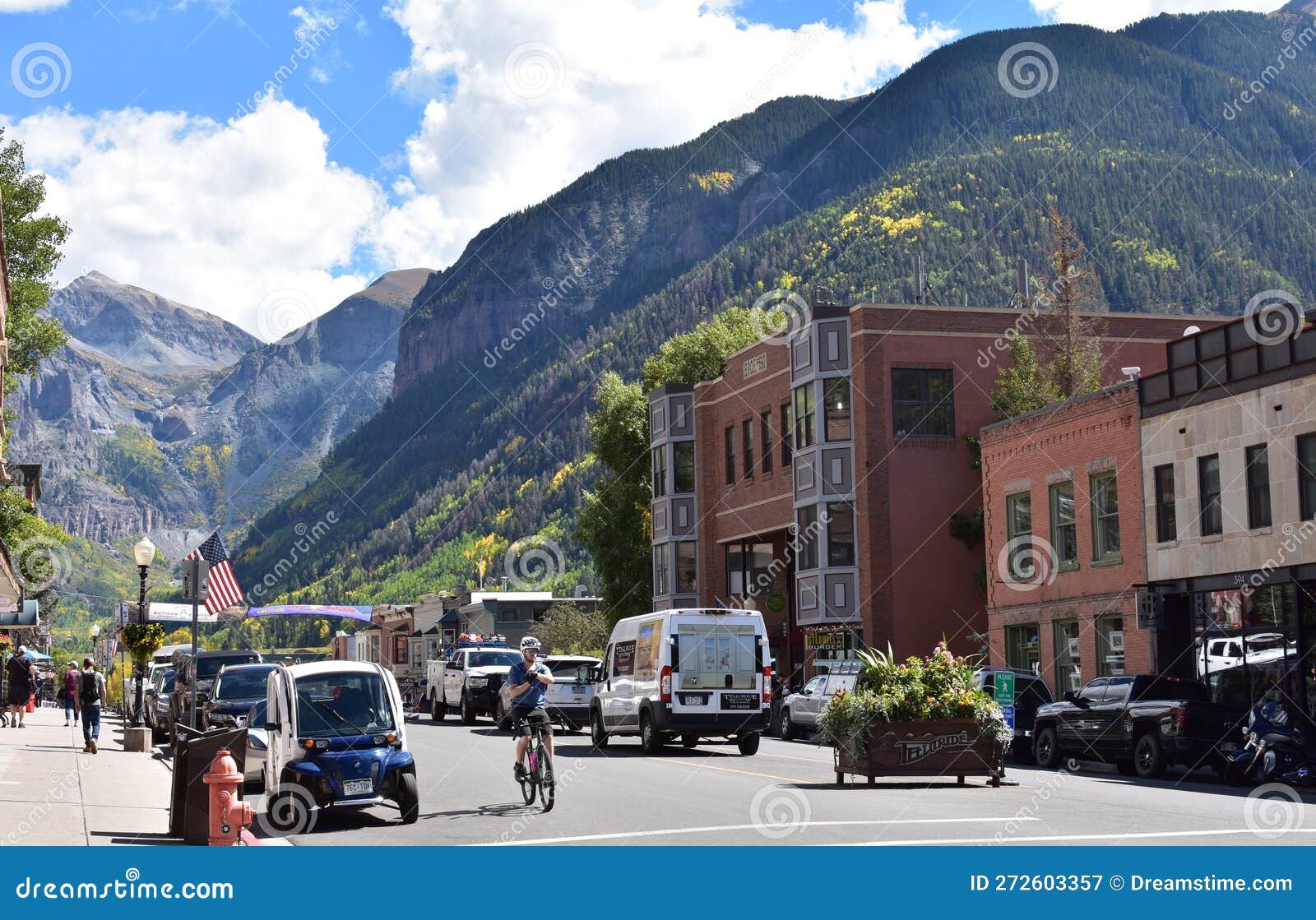 Downtown Telluride In The Spring Editorial Image | CartoonDealer.com ...