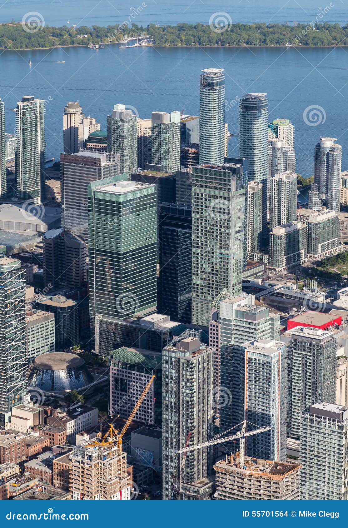 Downtown Toronto Viewed from the Air Stock Photo - Image of condo ...