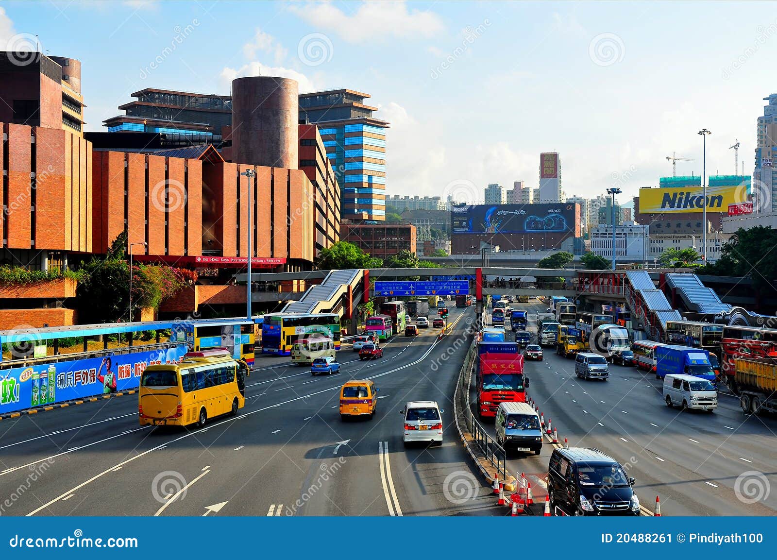 Downtown Traffic in Hong Kong Editorial Photo - Image of road, hong ...