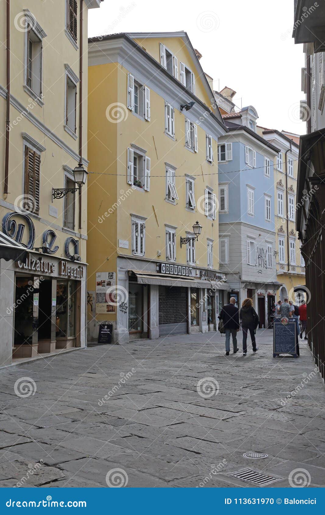 Downtown Trieste editorial image. Image of trieste, street - 113631970