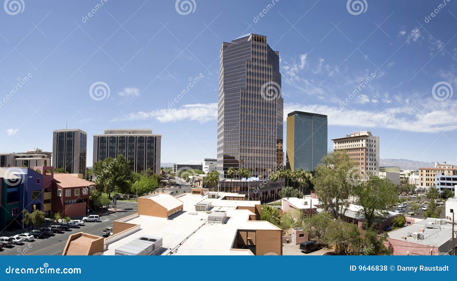 Downtown Tucson Arizona Panorama Stock Photo - Image of desert ...