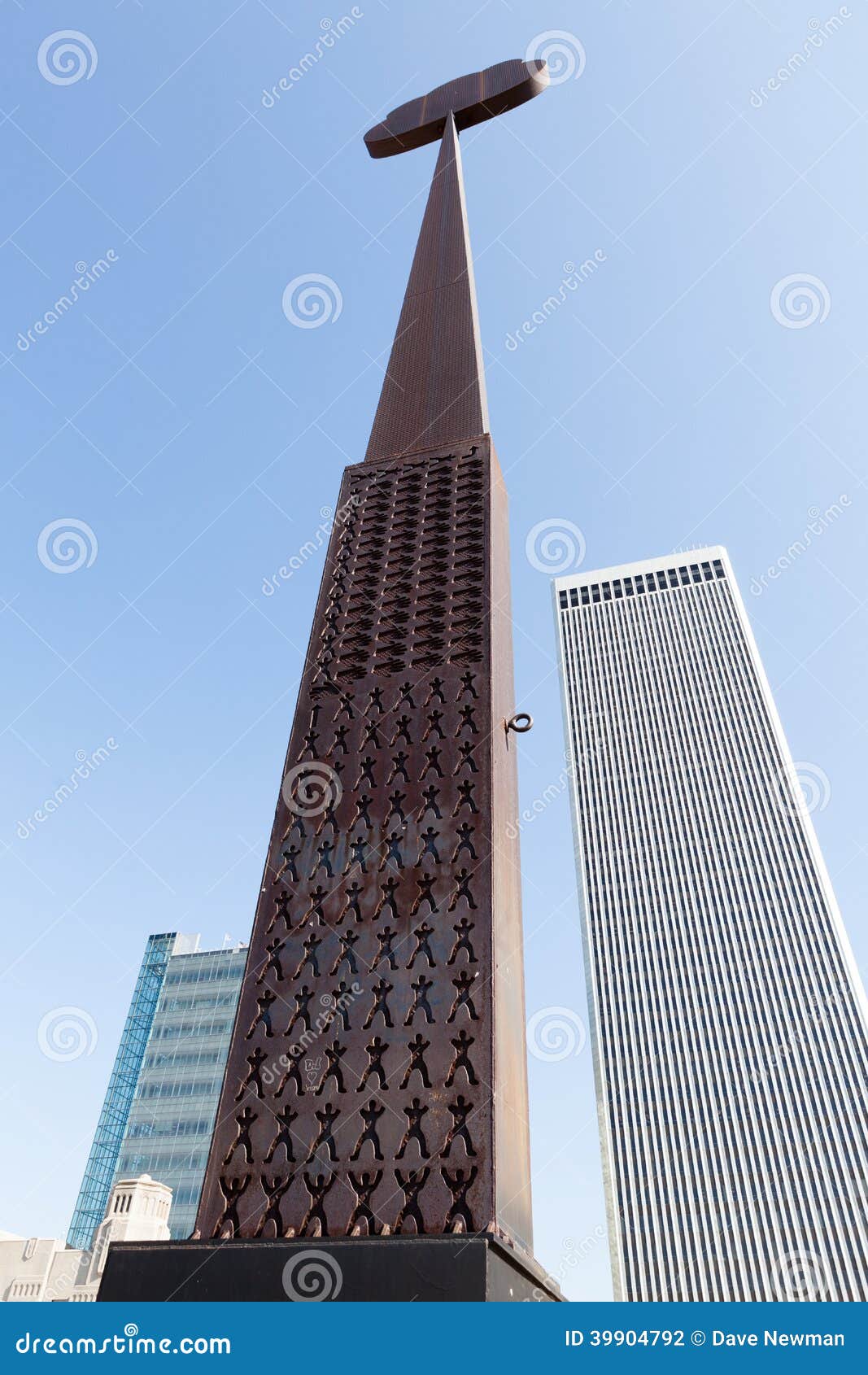 Downtown Tulsa With Turquoise Sky - Modern And Art Deco Buildings With ...
