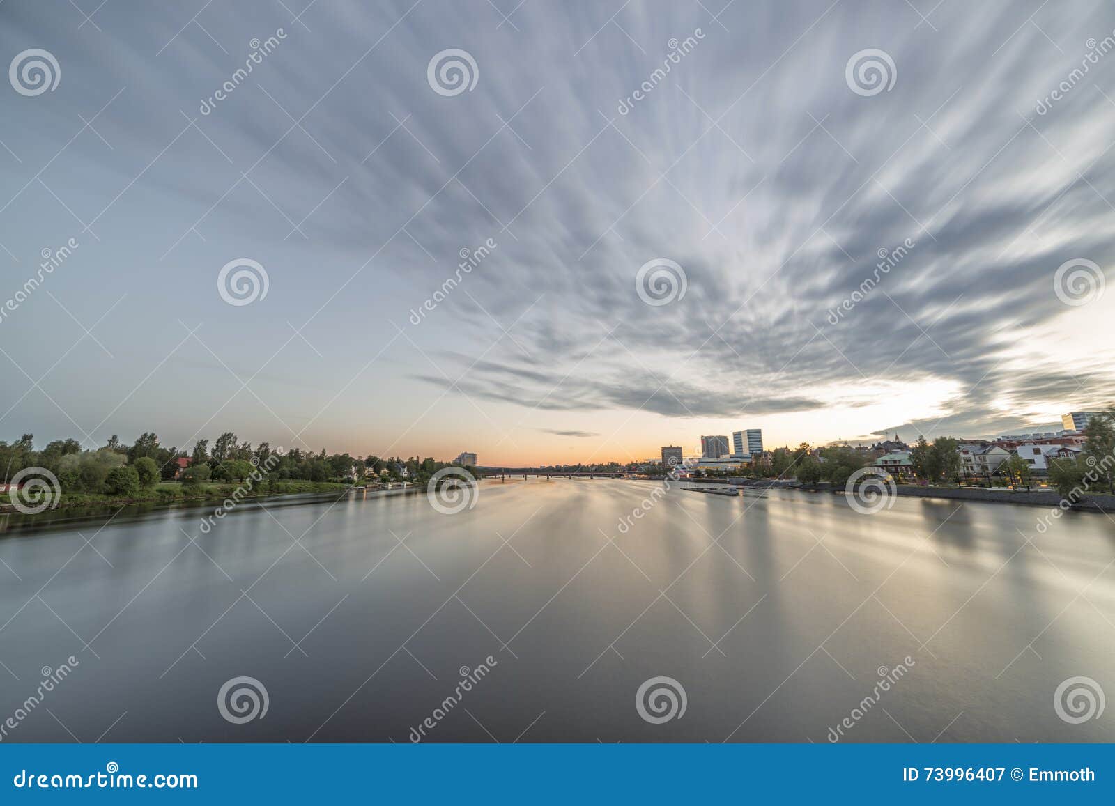 Downtown Umea, Sweden stock image. Image of green, umeayen - 73996407