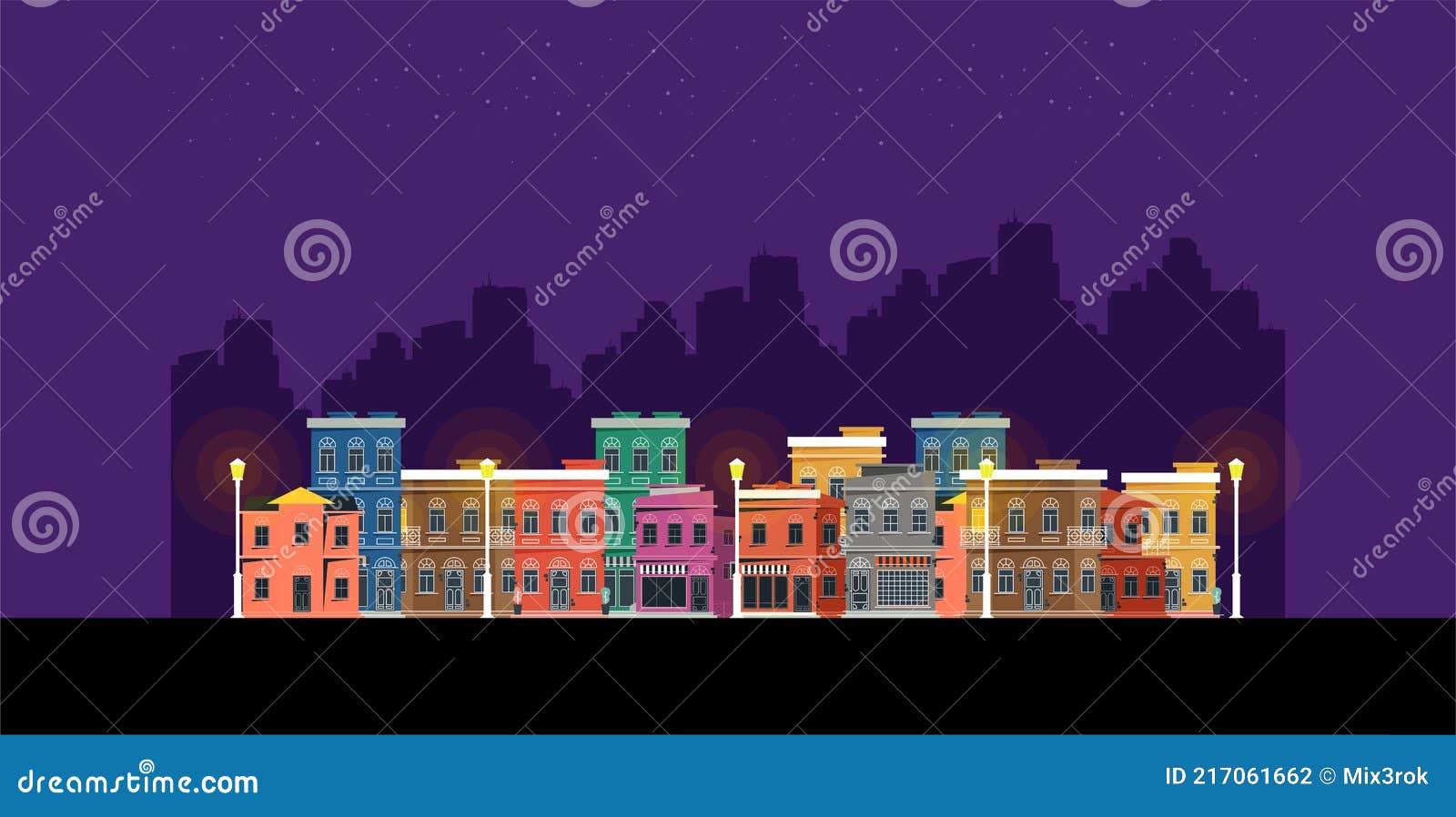 Downtown Vector Building Illustration Isolated on Background Stock ...
