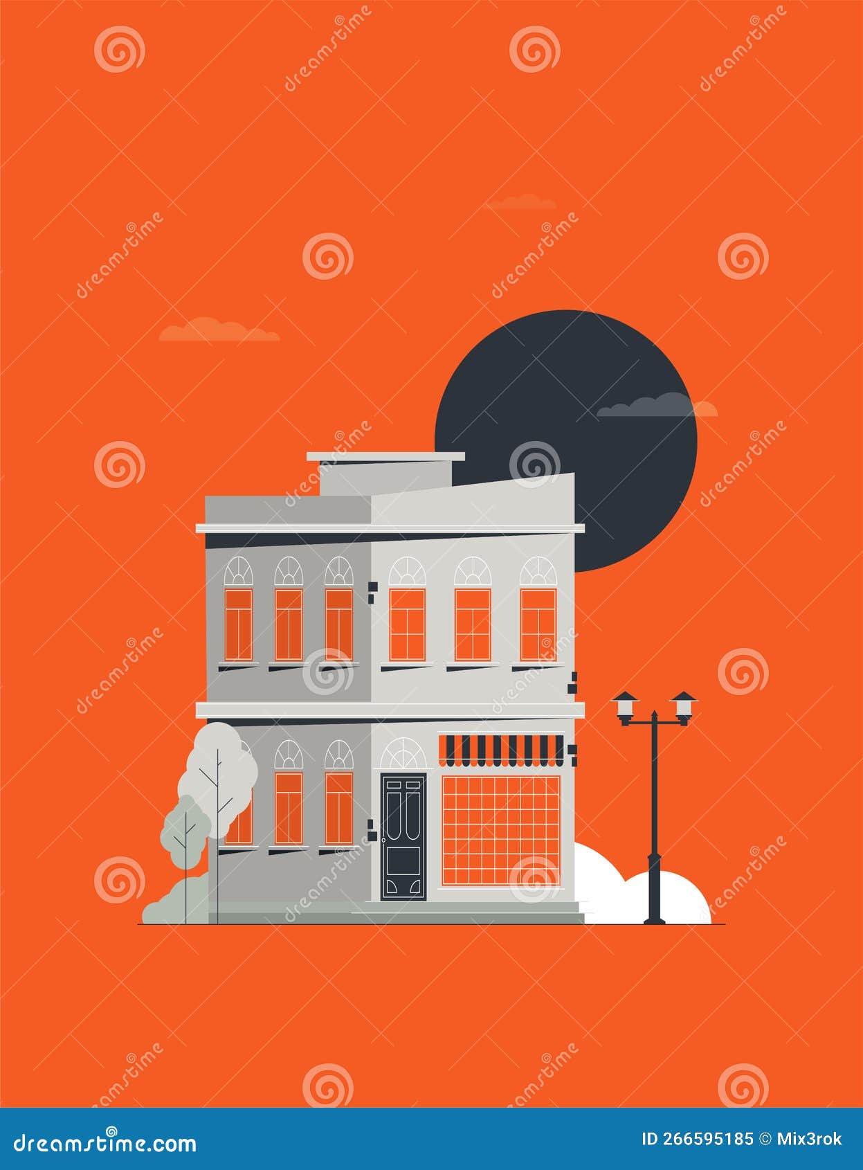Downtown Vector Building Illustration Isolated on Background Stock ...