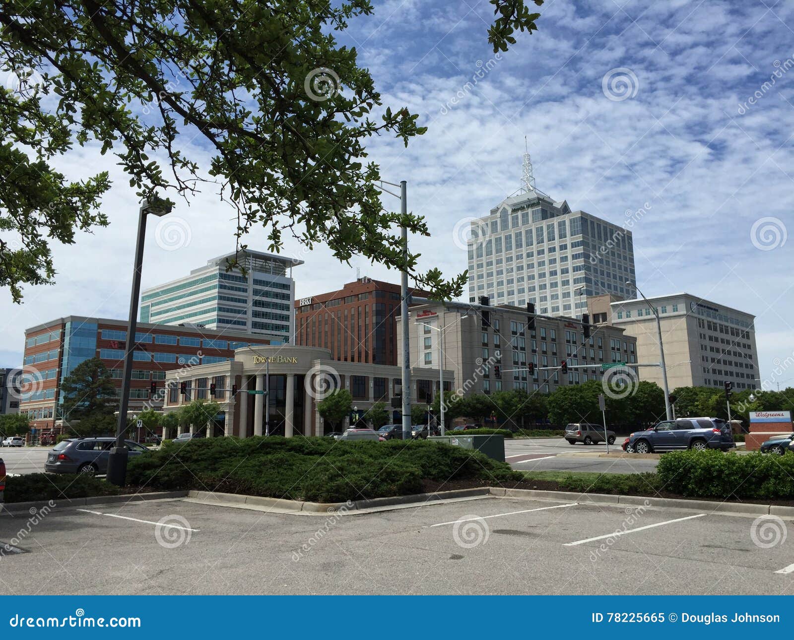 Downtown Virginia Beach editorial image. Image of trees - 78225665