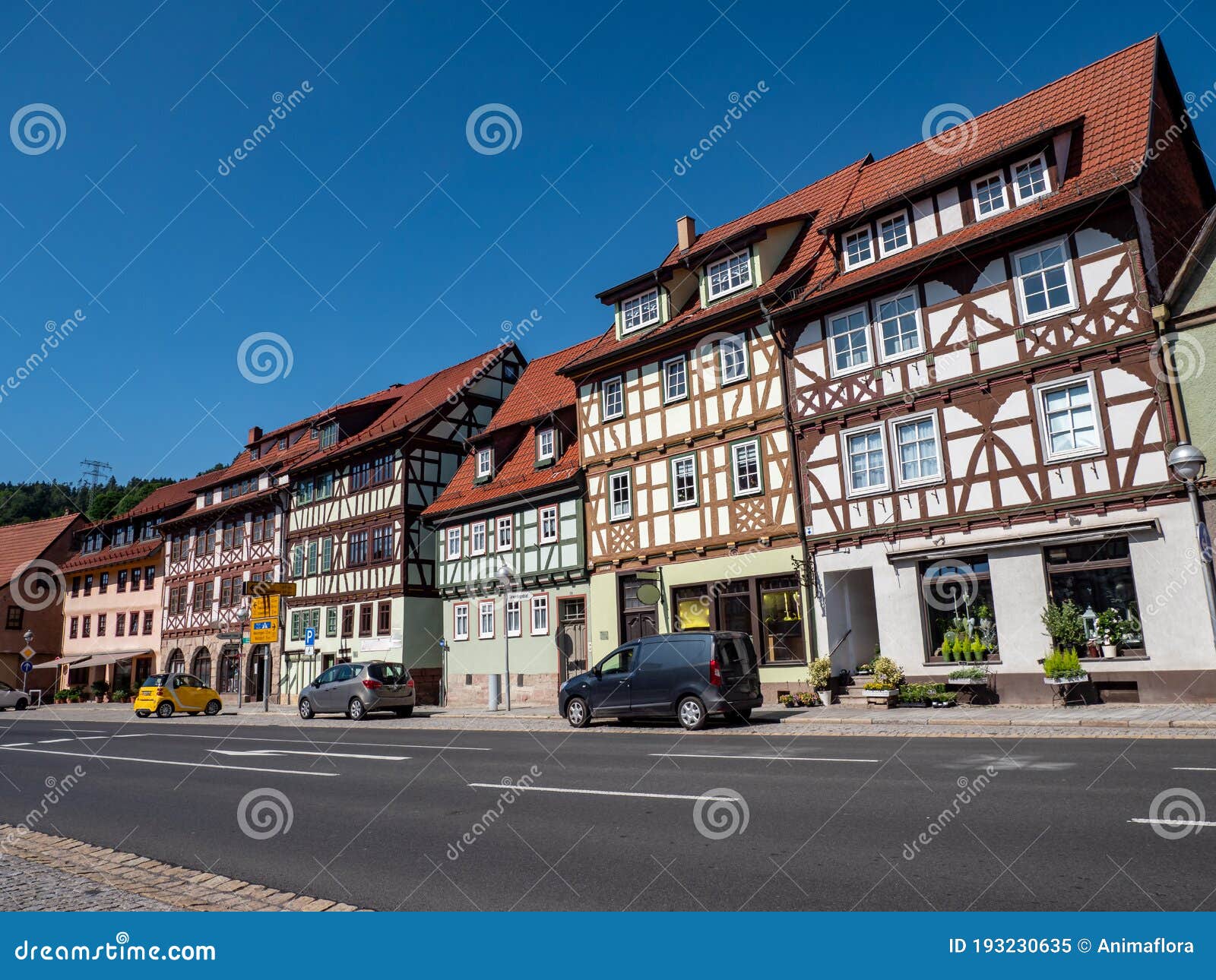 Downtown Wasungen in Thuringia Germany Stock Image - Image of ...