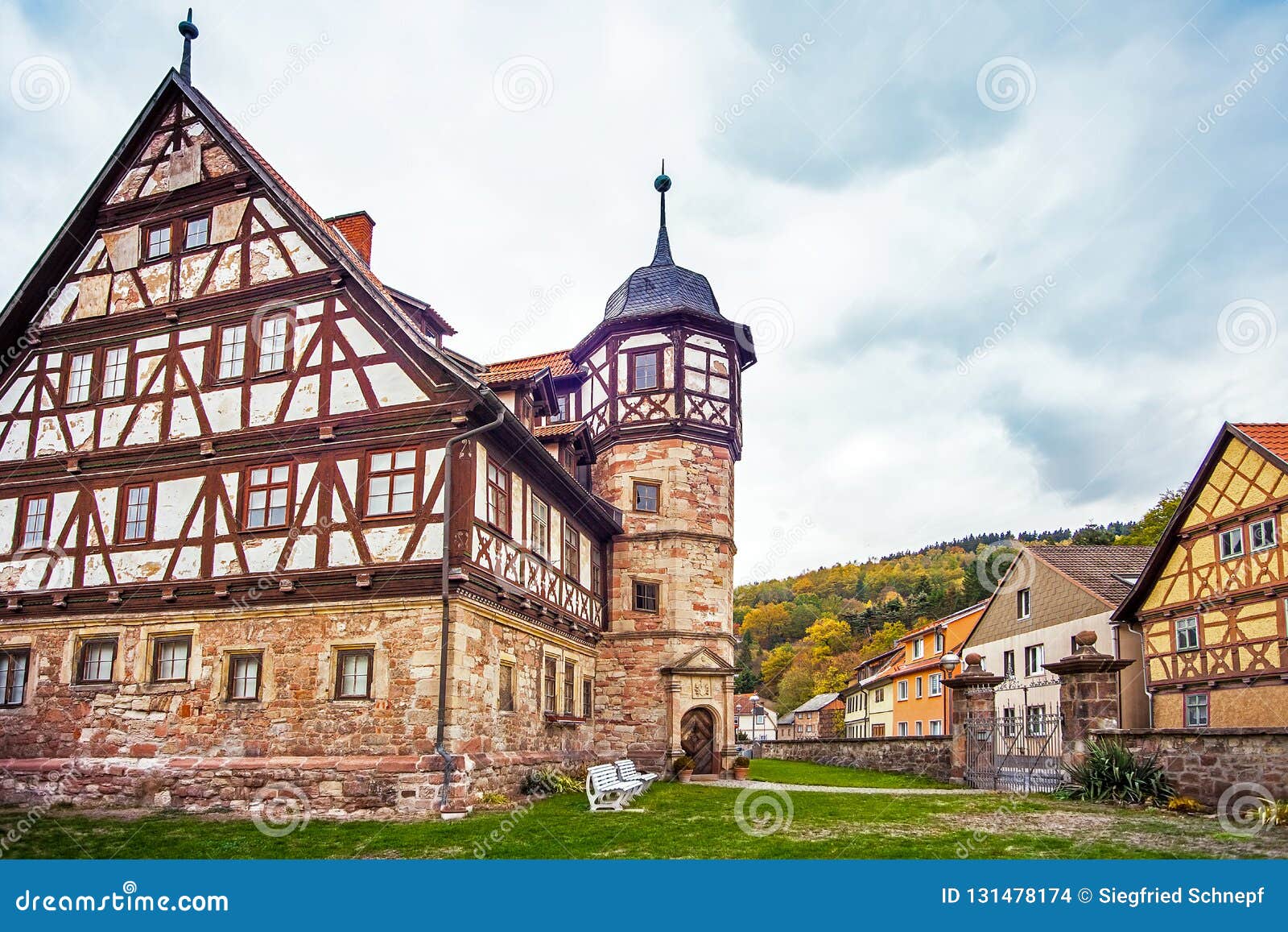The Downtown of Wasungen in Thuringia Germany Stock Photo - Image of ...