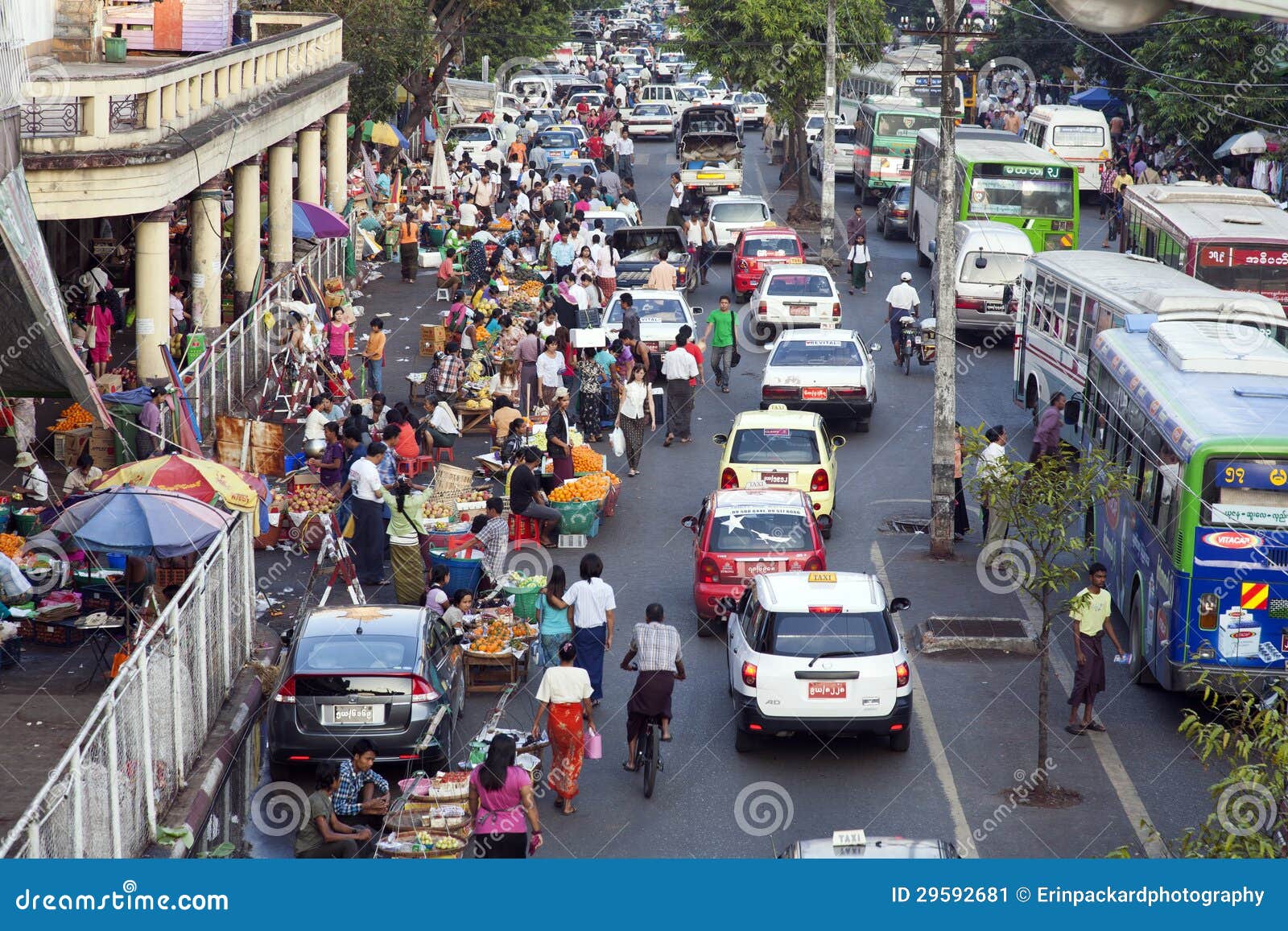 Downtown Yangon editorial photo. Image of downtown, building - 29592681