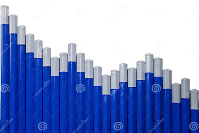 Downtrend stock photo. Image of downtrend, pencil, white - 10737006