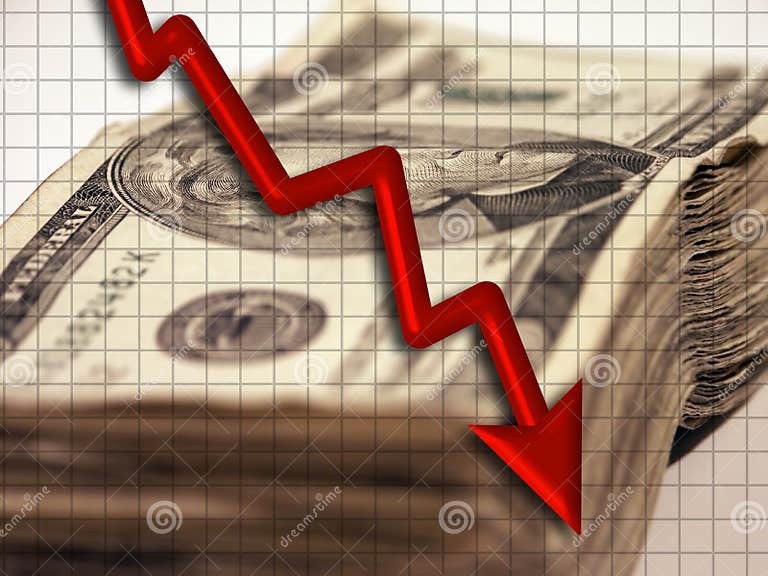 Downturn stock photo. Image of arrow, direction, bust - 1335436