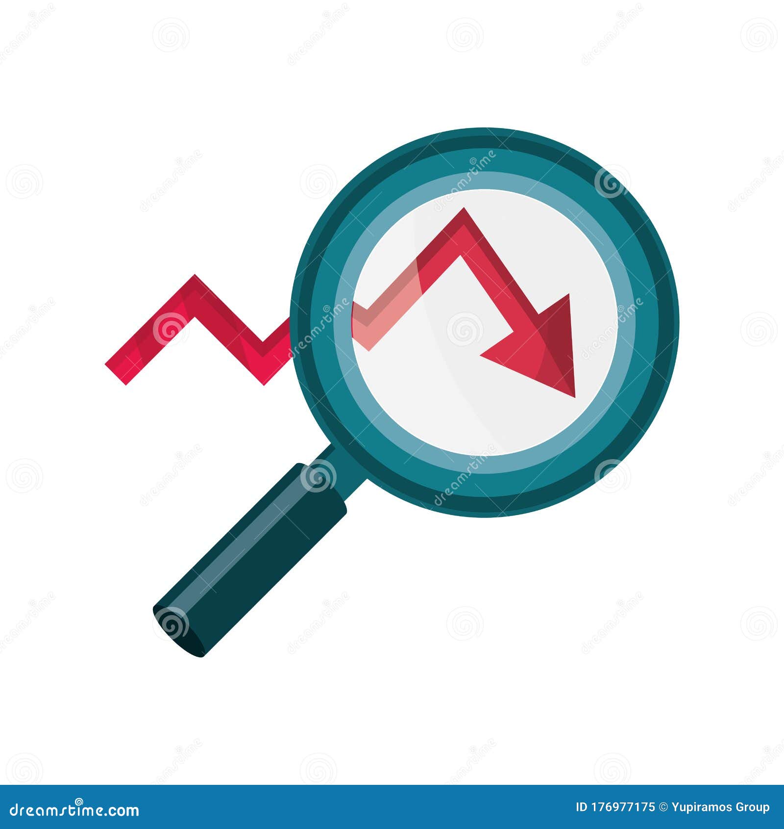 Downturn Arrow Magnifier Analysis Stock Market Crash Isolated Icon ... Downturn Arrow Magnifier Analysis Stock Market Crash Isolated Icon ...
