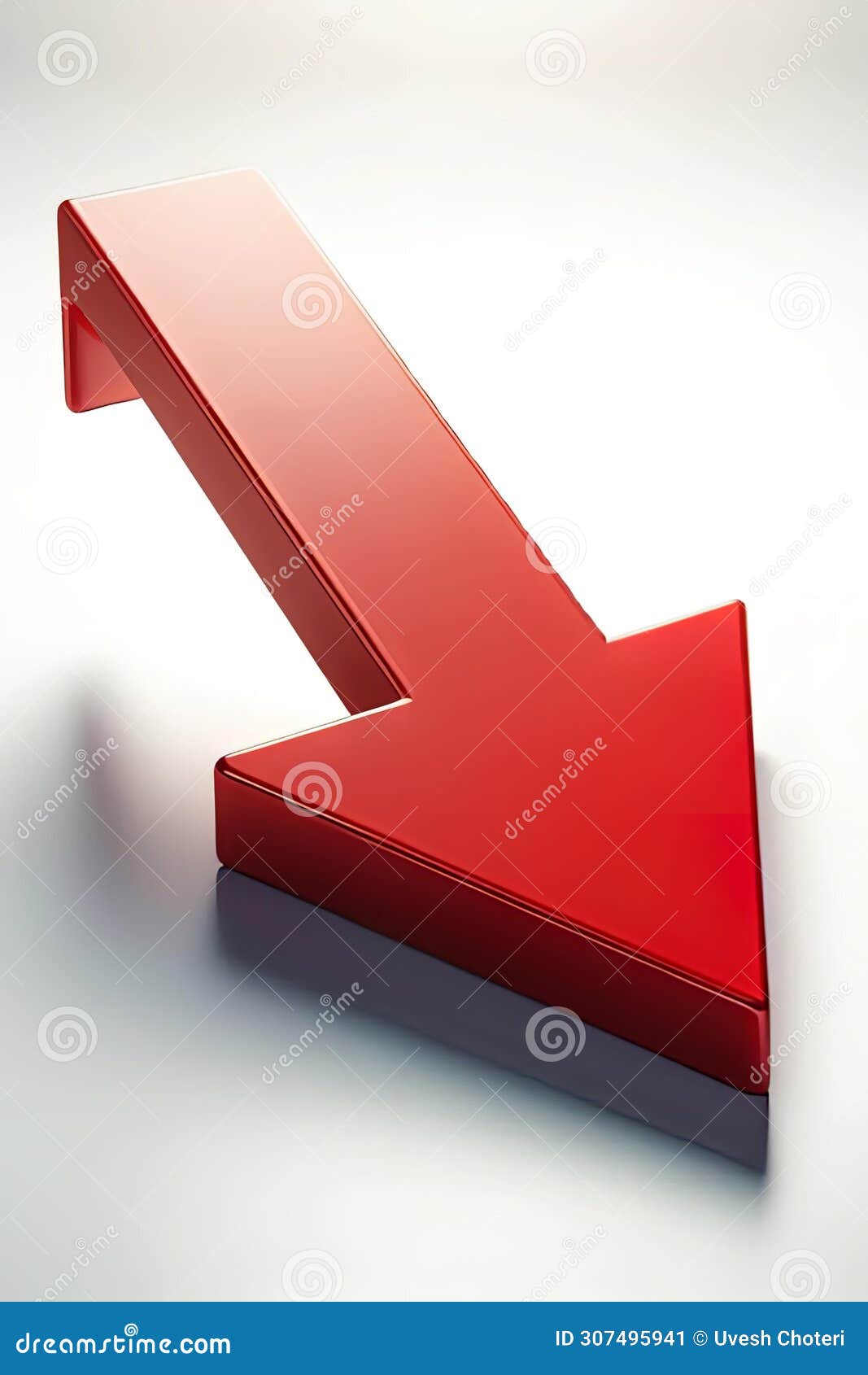 Down Side Arrow Symbol Negative Growth Sign Symbol Stock Illustration ...