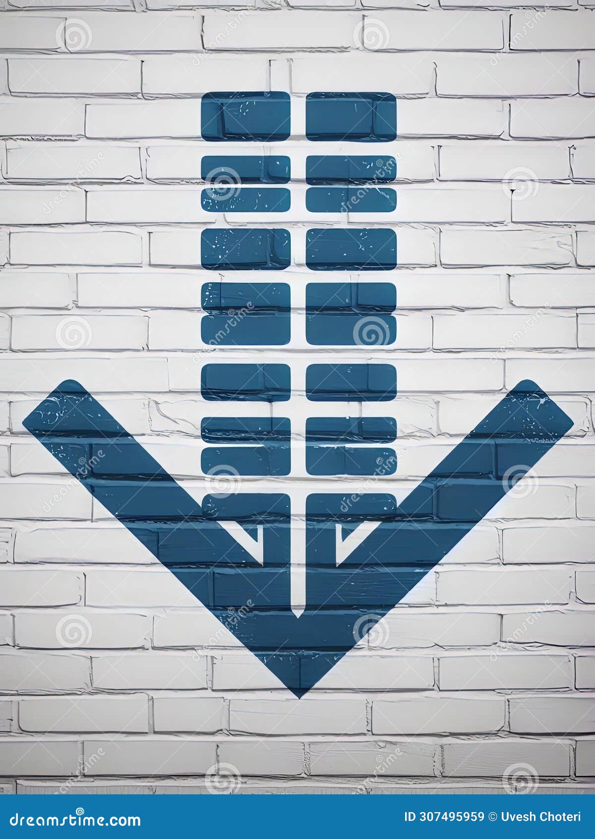 Down Side Arrow Symbol Negative Growth Sign Symbol Stock Illustration ...