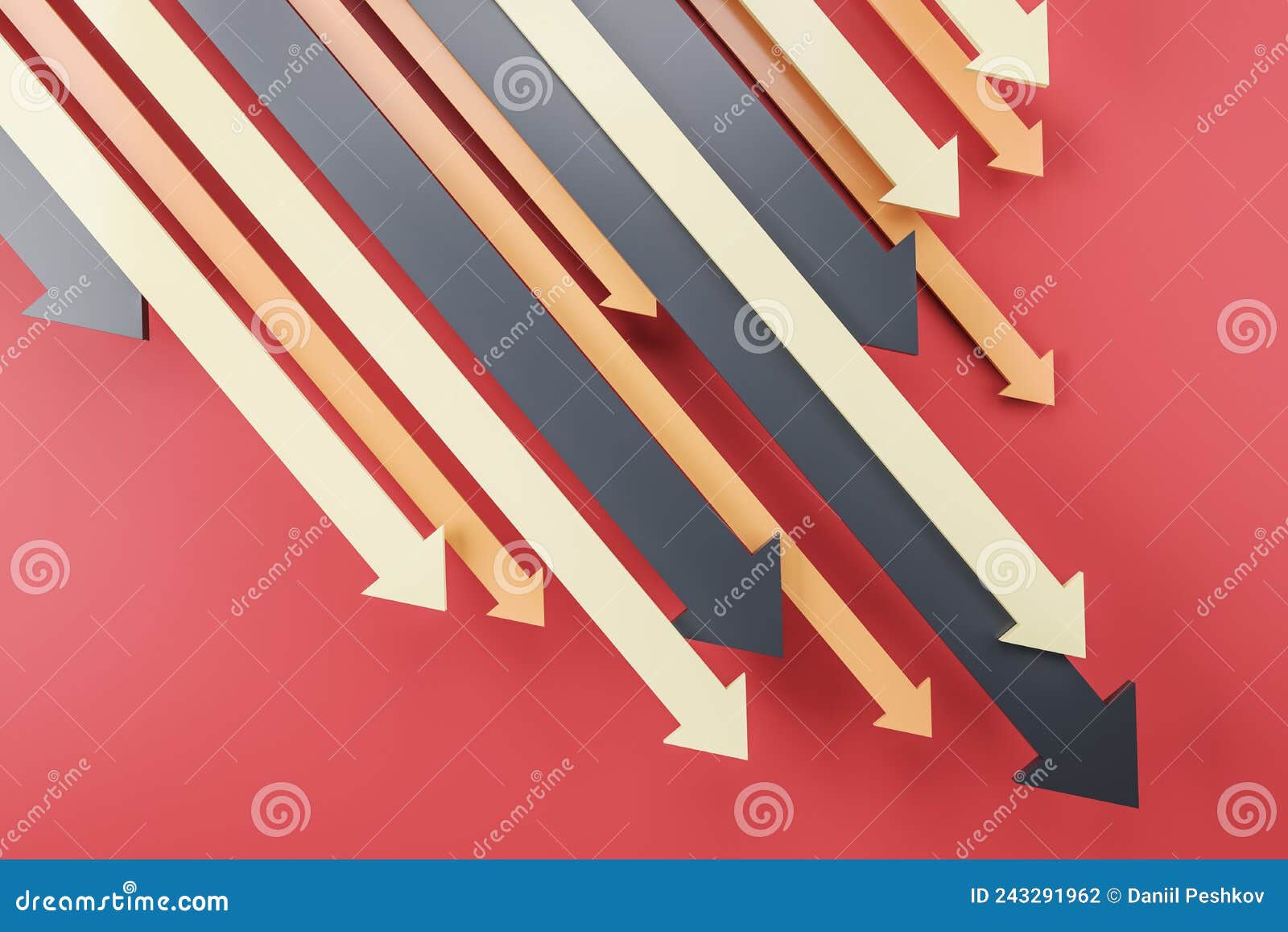 Downward Chart Arrows On Background. Down, Drop, Finance And Crisis ...
