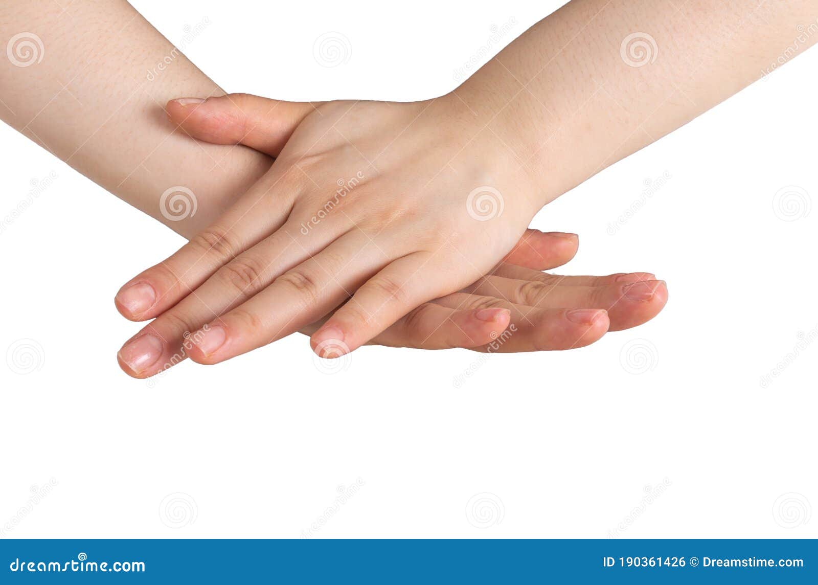 Downward Hand in Front of the White Background Stock Photo - Image of ...