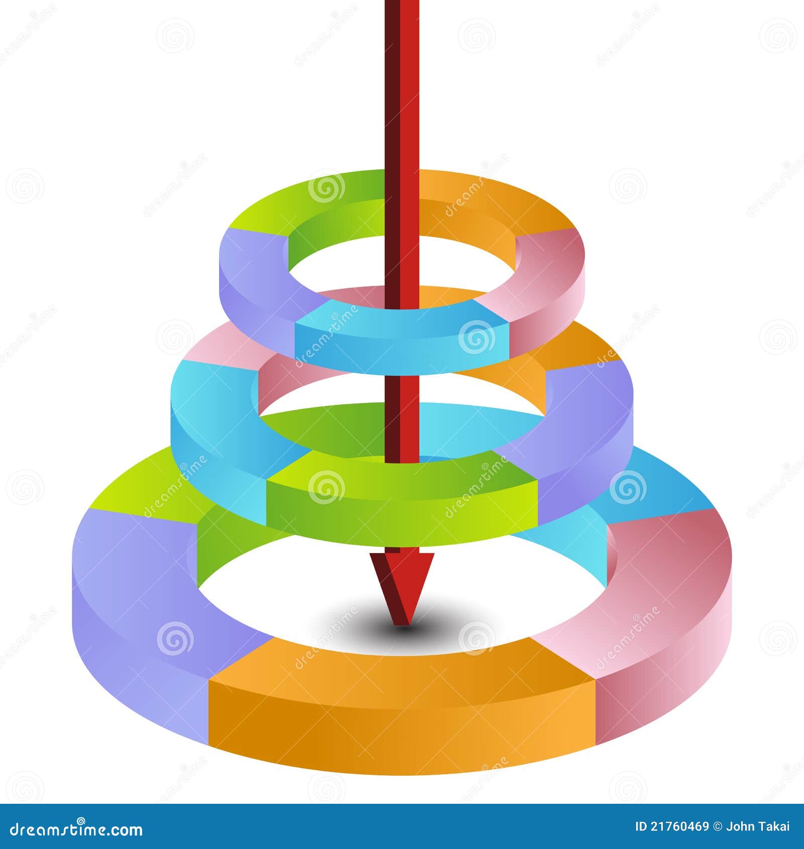 Downward Process Stages stock vector. Illustration of diagram - 21760469