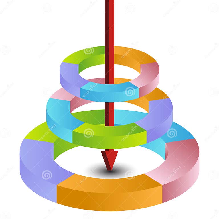 Downward Process Stages stock vector. Illustration of diagram - 21760469