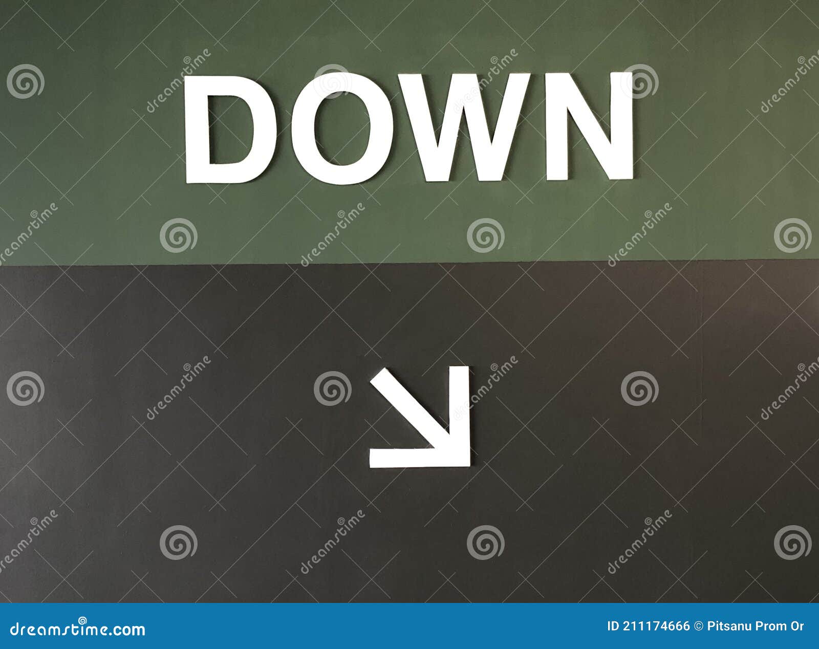 Downward Symbols and Characters for the Parking Floor in the Building ...