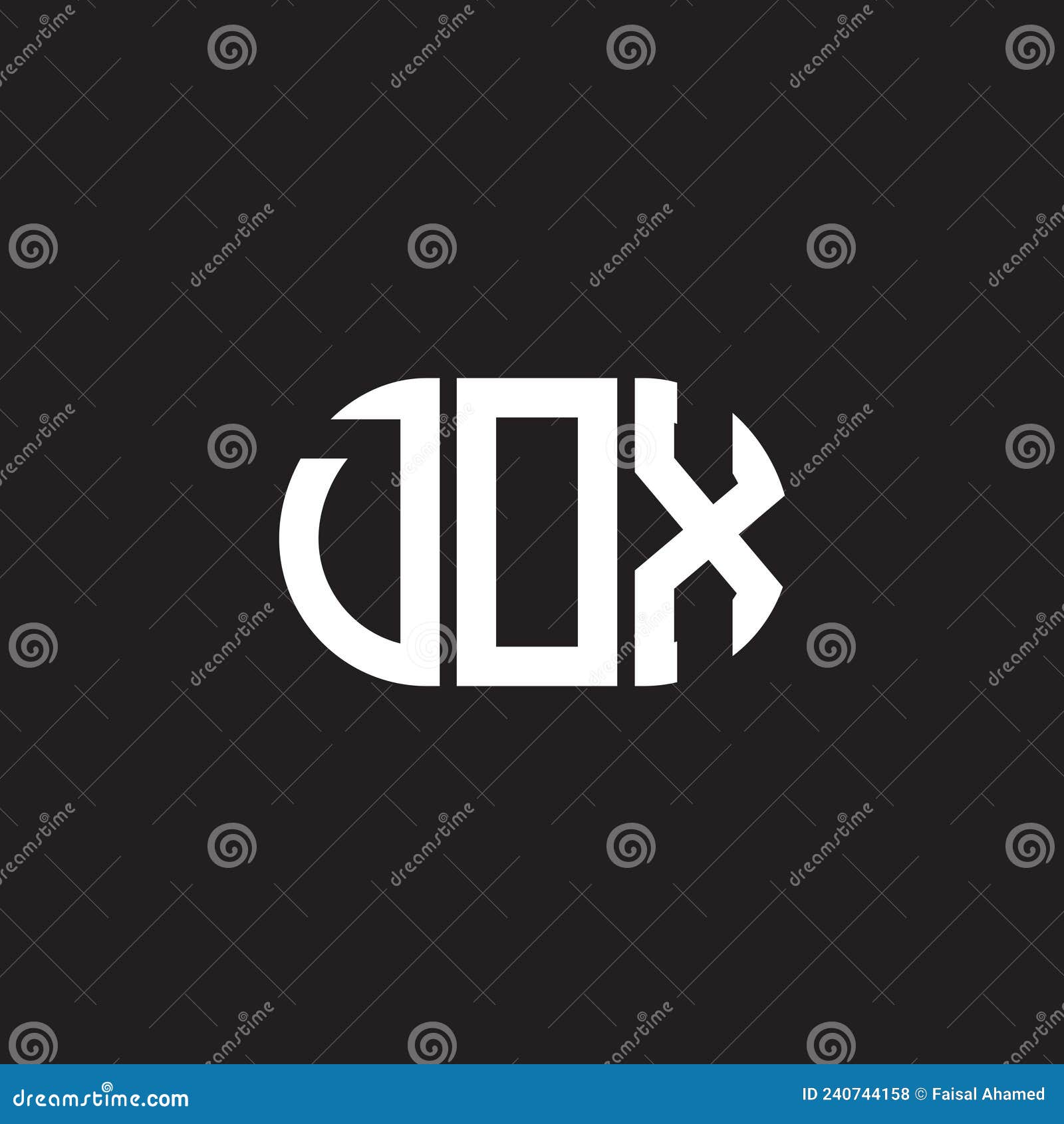 DOX Letter Logo Design On Black Background. DOX Creative Initials ...