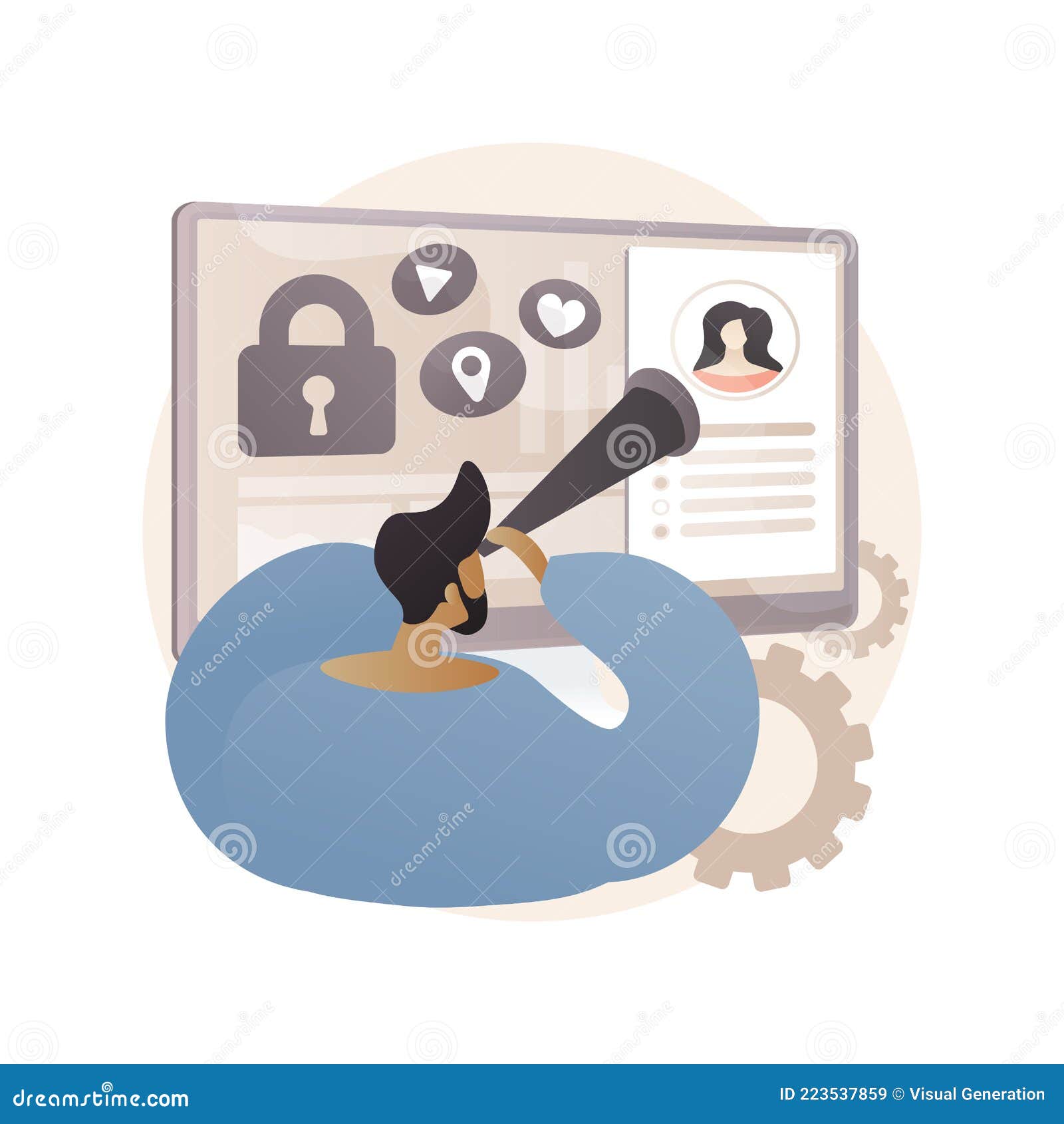 Doxing Abstract Concept Vector Illustration. Stock Vector ...