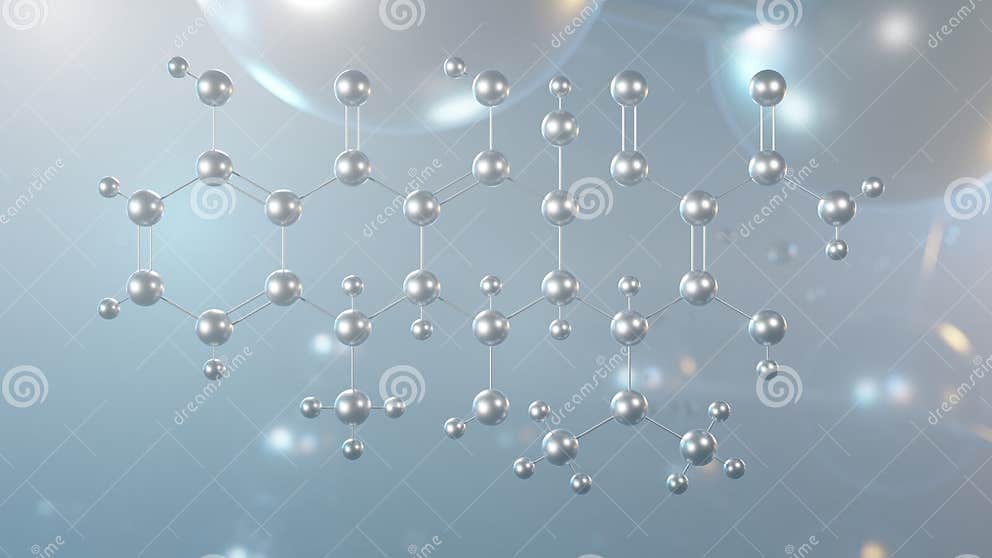 Doxycycline Molecular Structure, 3d Model Molecule, Broad-spectrum ...