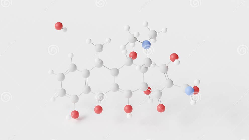 Doxycycline Molecule 3d, Molecular Structure, Ball and Stick Model ...