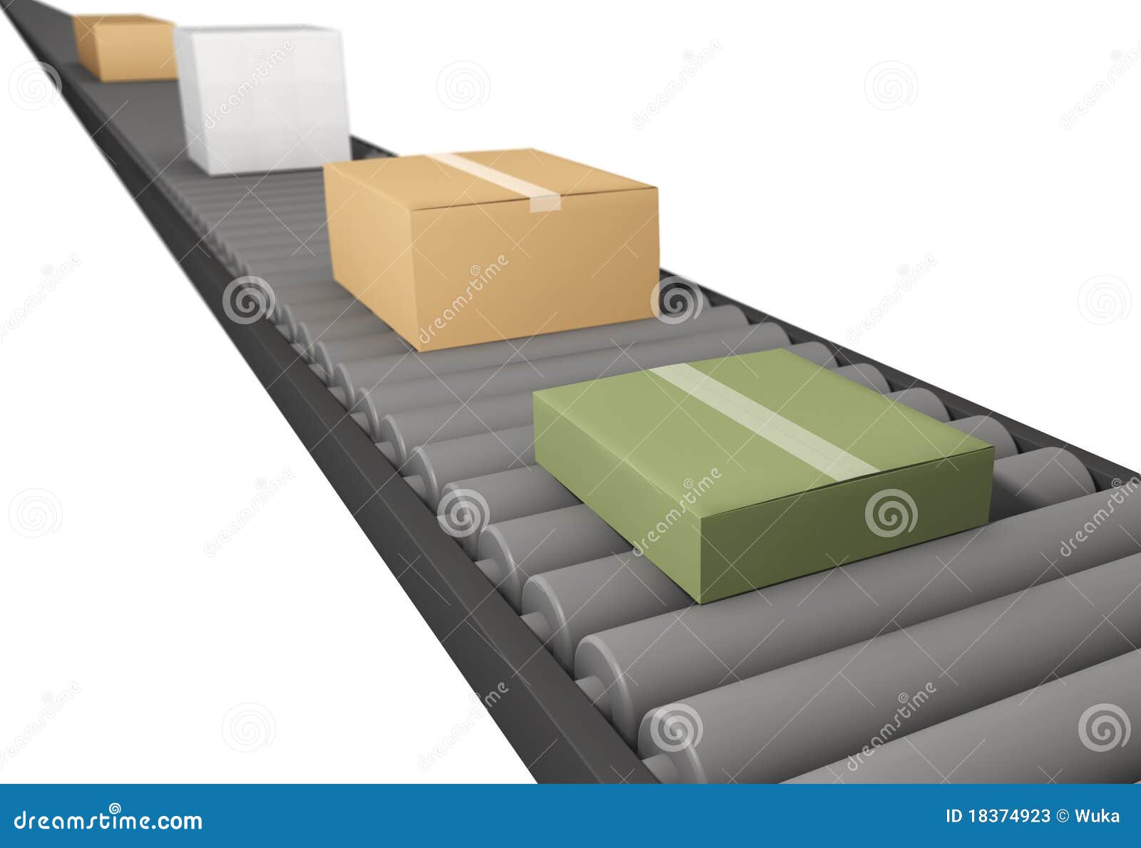Dozen op transportband stock illustratie. Illustration of opslag - 18374923
