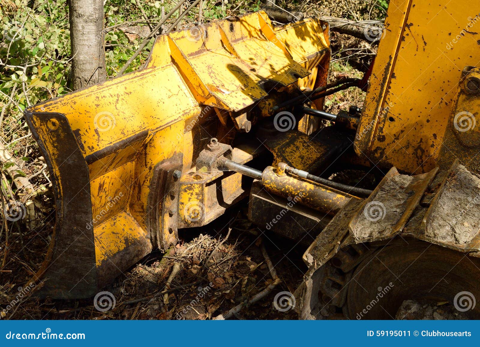 Dozer Blade Against Tree stock image. Image of soil, earth - 59195011