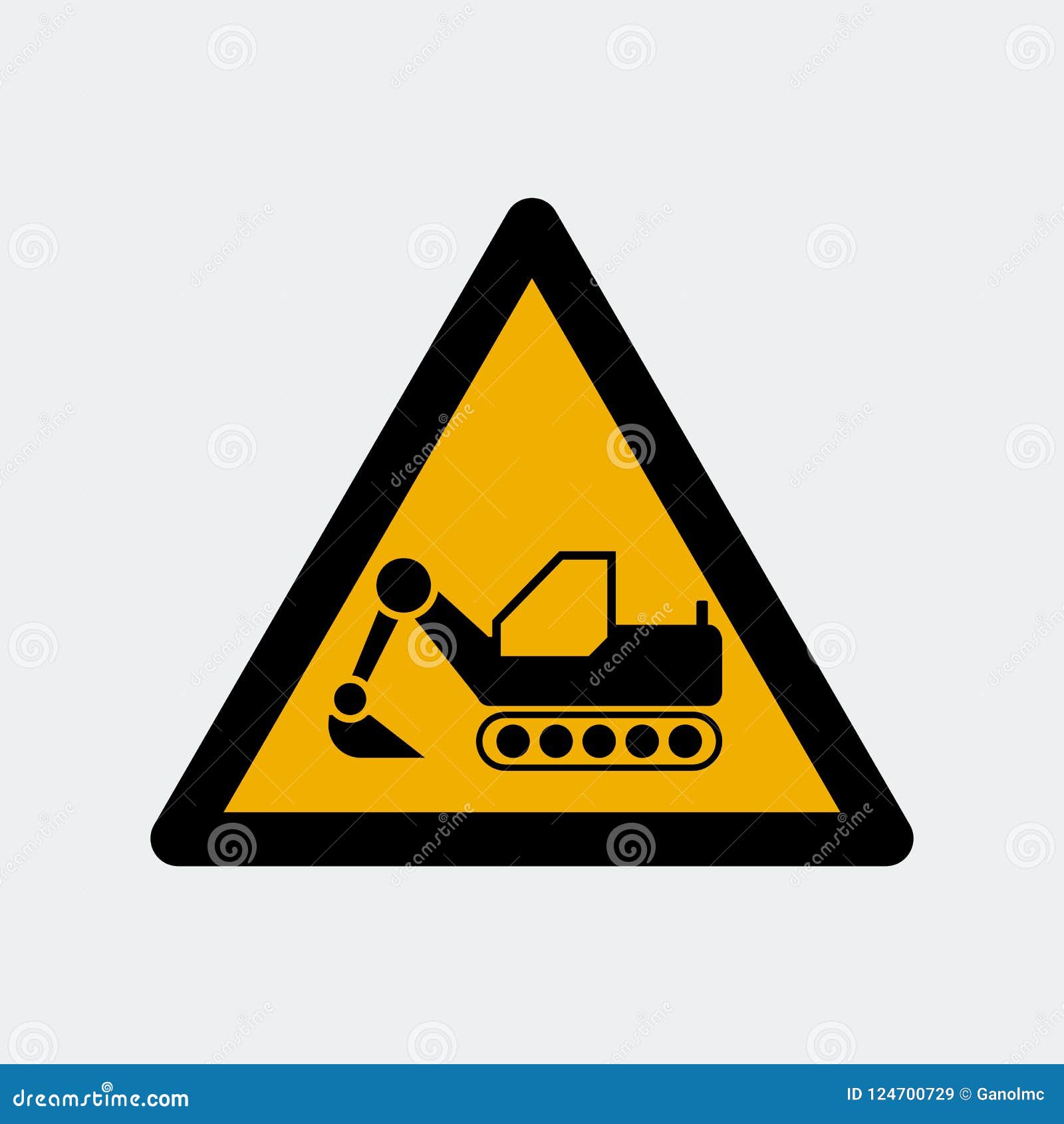 Dozer Excavator Symbol Sign.Vector Illustration | CartoonDealer.com ...