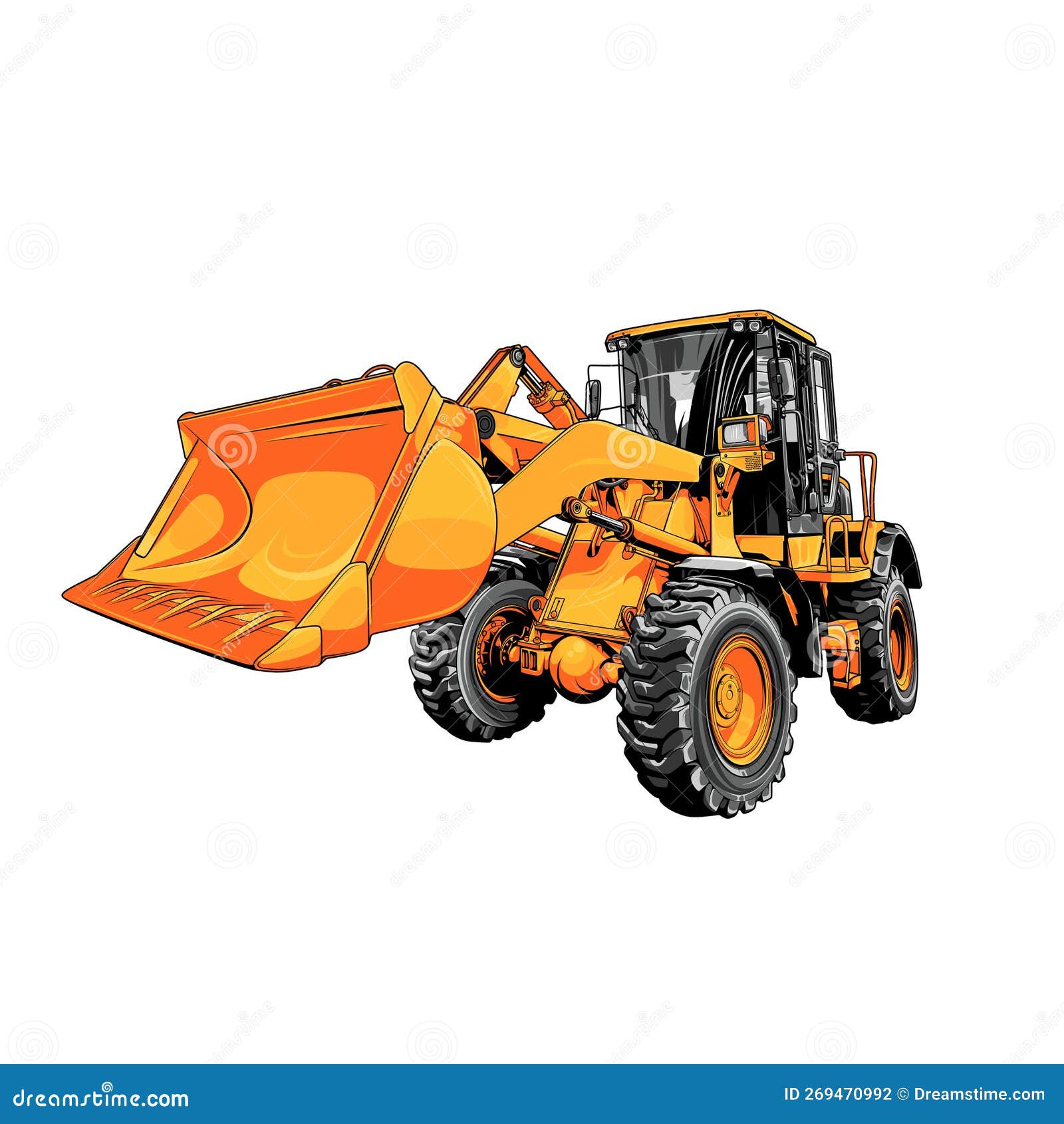 Dozer Heavy Equipment Vector Stock Illustration - Illustration of ...