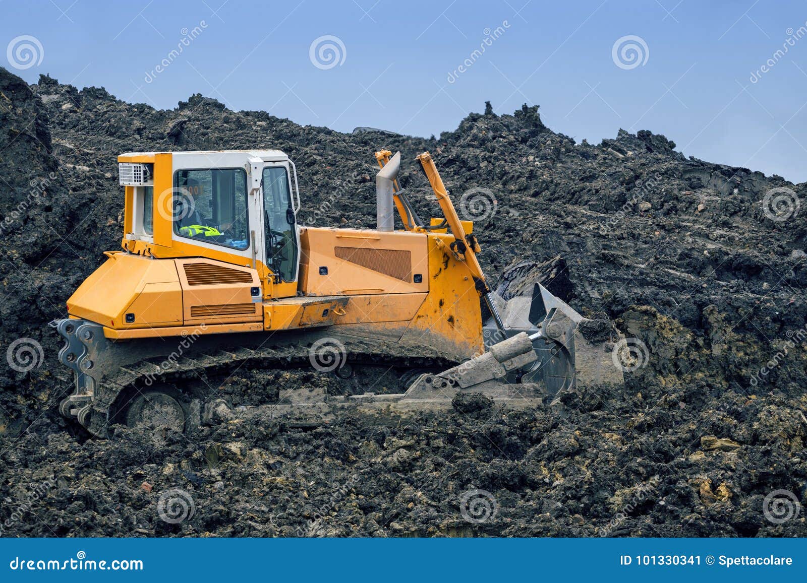 Dozer Machine Leveling Earth Outdoors 3 Stock Image - Image of ...