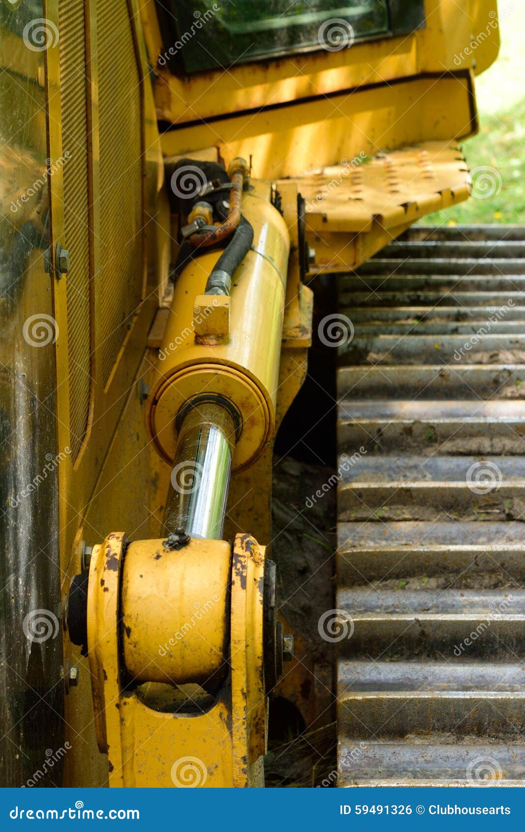 Dozer Tilt Cylinder stock photo. Image of contractor - 59491326