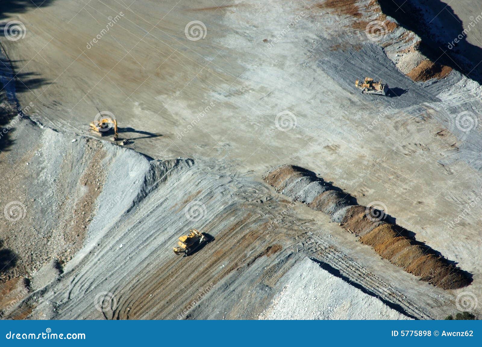 Dozers at gold mine stock photo. Image of mountains, industrial - 5775898