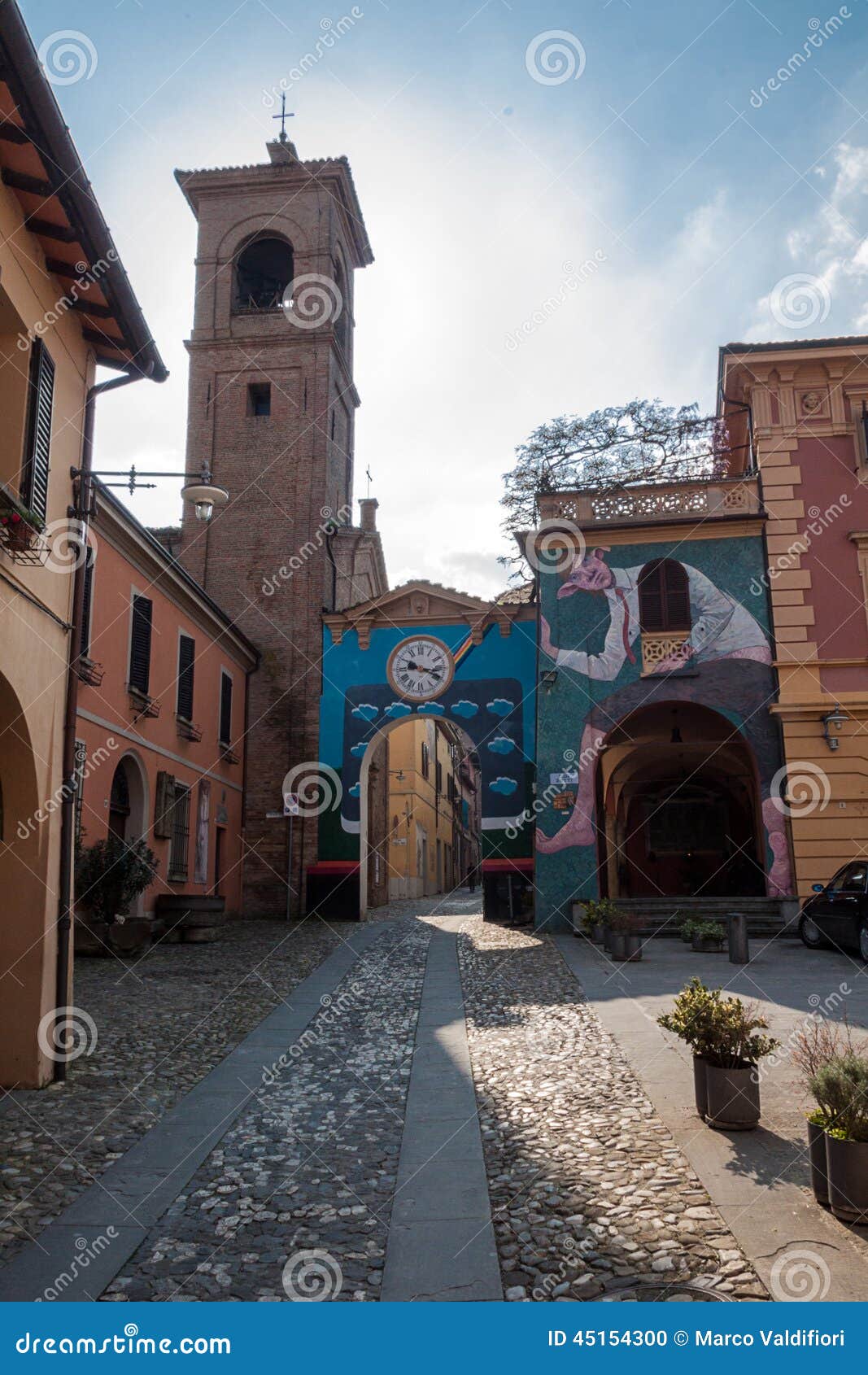 Dozza. Emilia-Romagna. Italy Stock Photo - Image of door, arcade: 45154300
