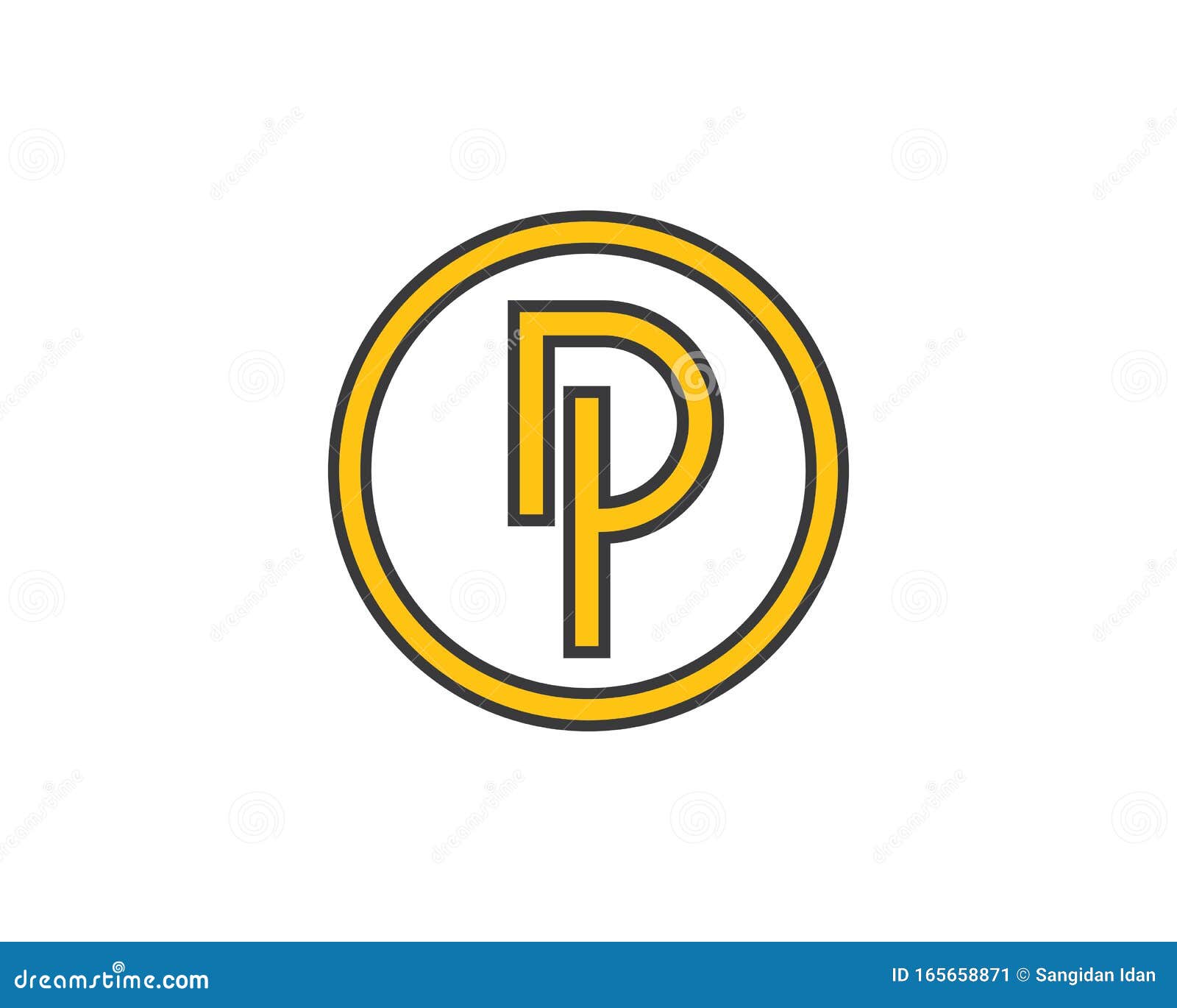 Dp Letter Logo Icon Illustration Vector Stock Vector - Illustration of ...