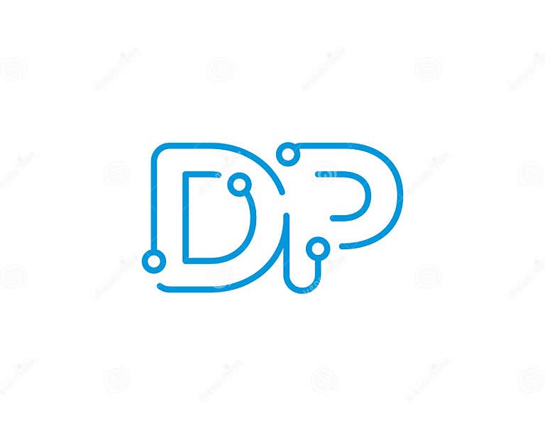 DP Letters, Electronic Circuit, Technology Logo Design Vector 001 Stock ...