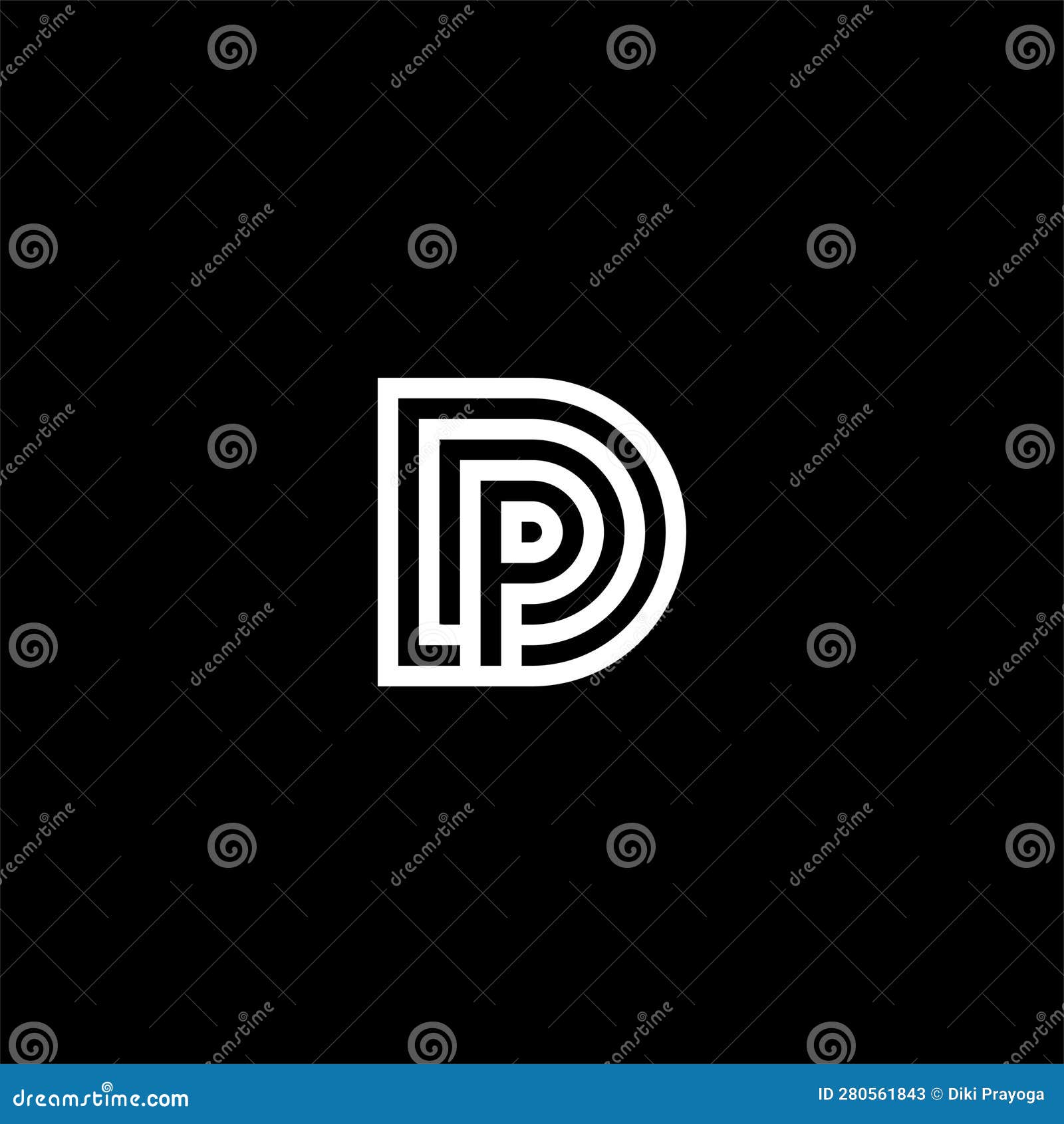 DP Logo - Minimal Vector Logo for Initial Letter Stock Illustration ...