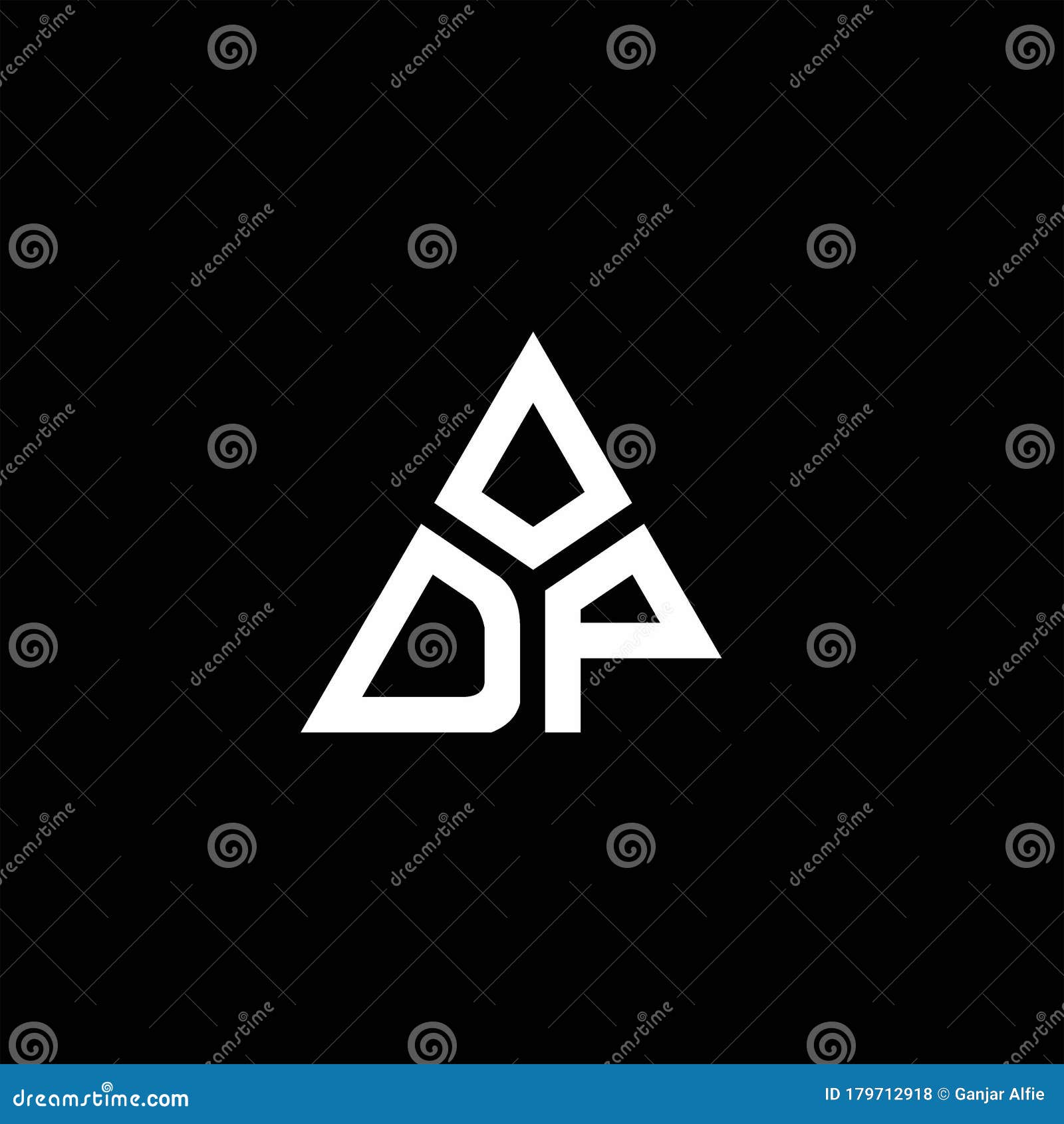 DP Monogram Logo with 3 Pieces Shape Isolated on Triangle Stock Vector ...