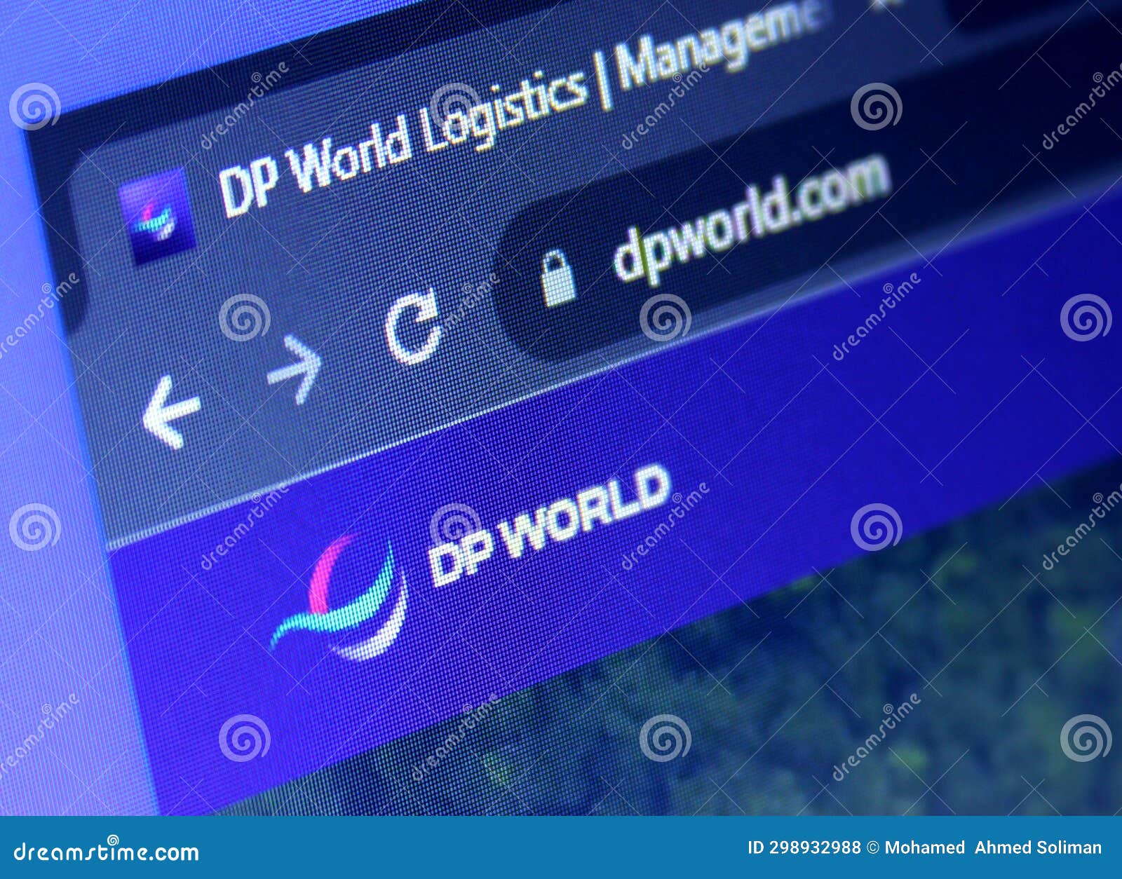 DP World logistics editorial stock photo. Image of screen - 298932988