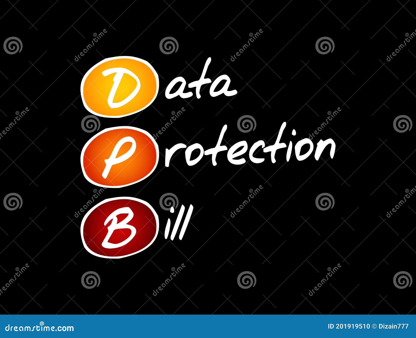 DPB - Data Protection Bill Acronym Concept Stock Illustration ...