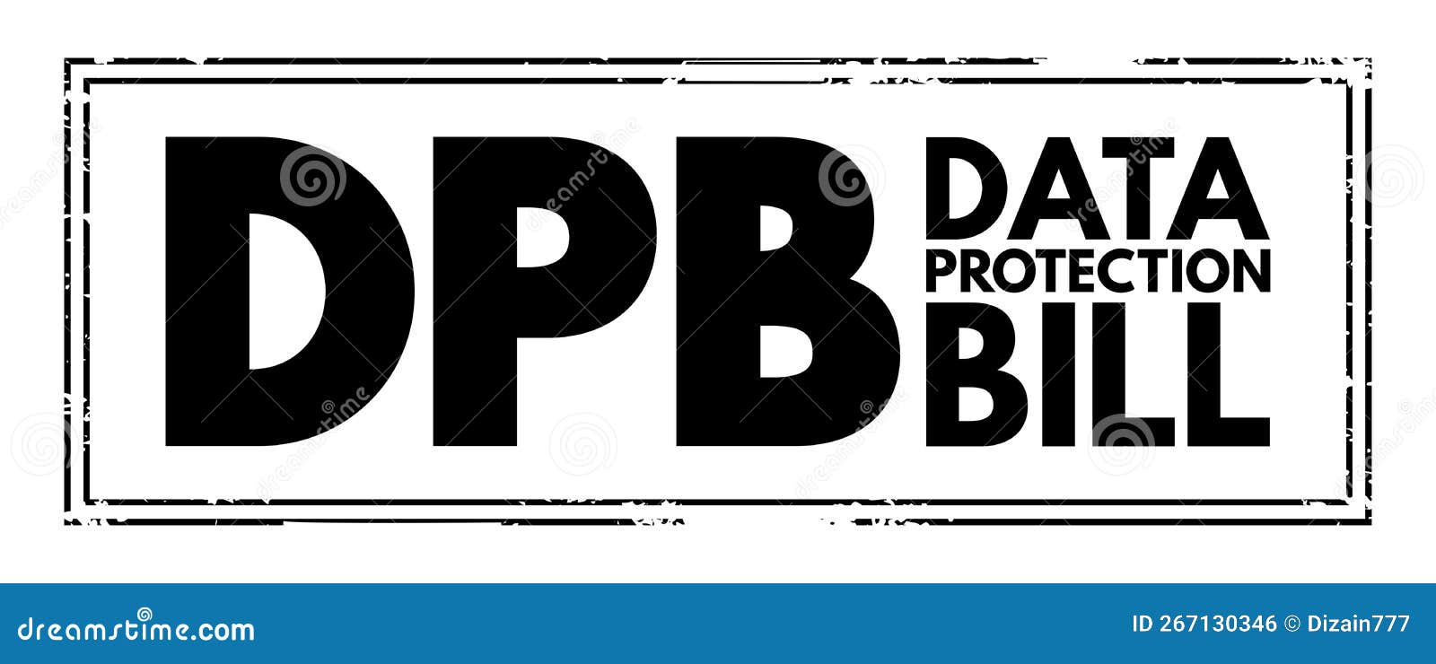 DPB - Data Protection Bill Acronym, Technology Concept Stamp Stock ...