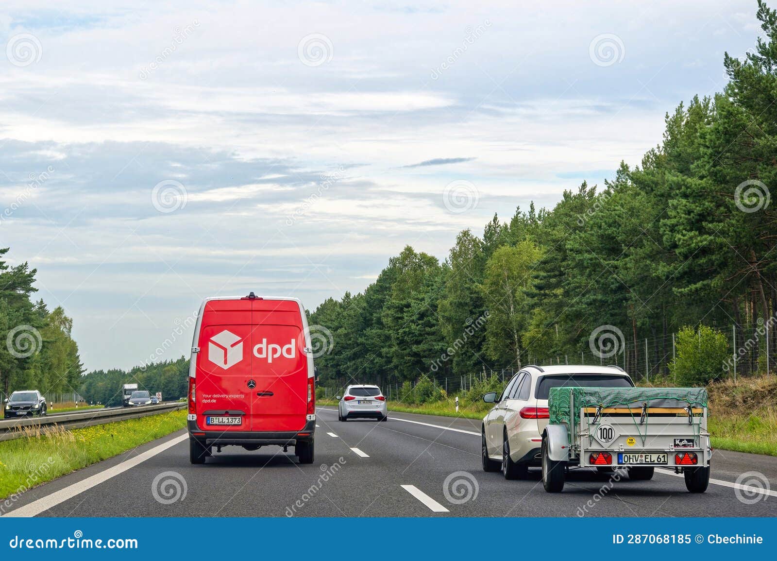 Dpd Delivery Van for Parcels on a Freeway in Germany Editorial Image ...