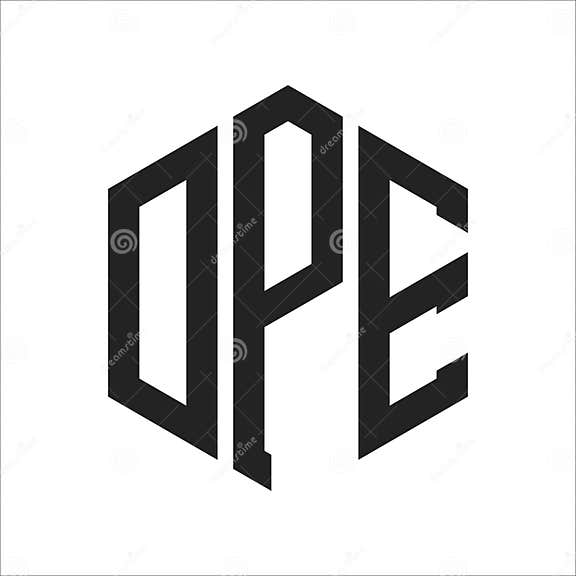 DPE Logo Design. Initial Letter DPE Monogram Logo Using Hexagon Shape ...