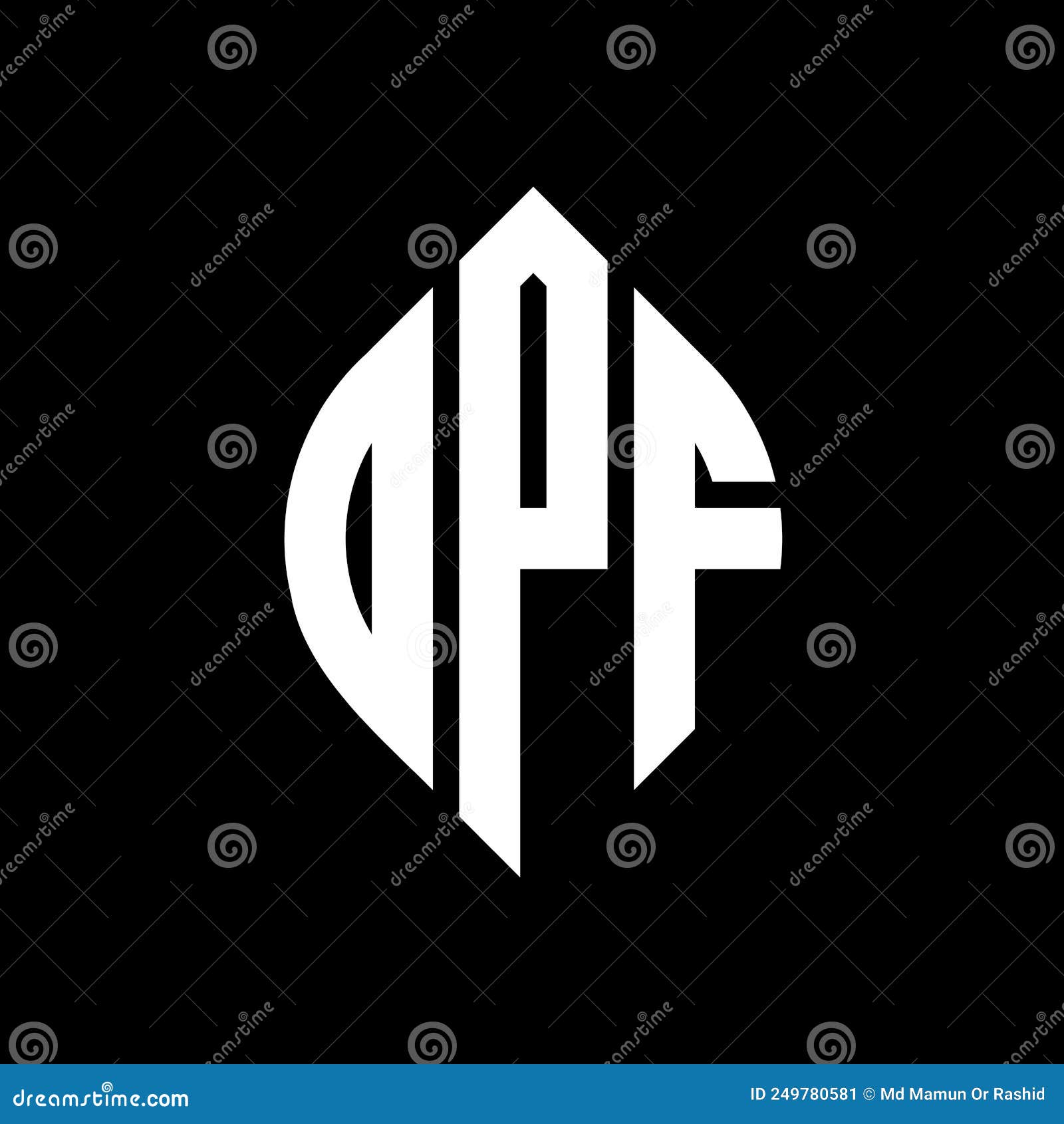 DPF Circle Letter Logo Design with Circle and Ellipse Shape. DPF ...