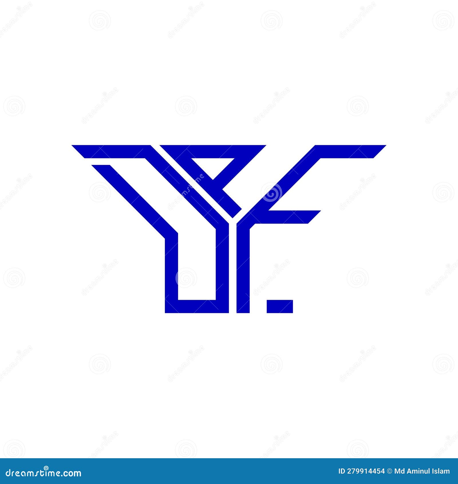 DPF Letter Logo Creative Design with Vector Graphic, DPF Stock Vector ...