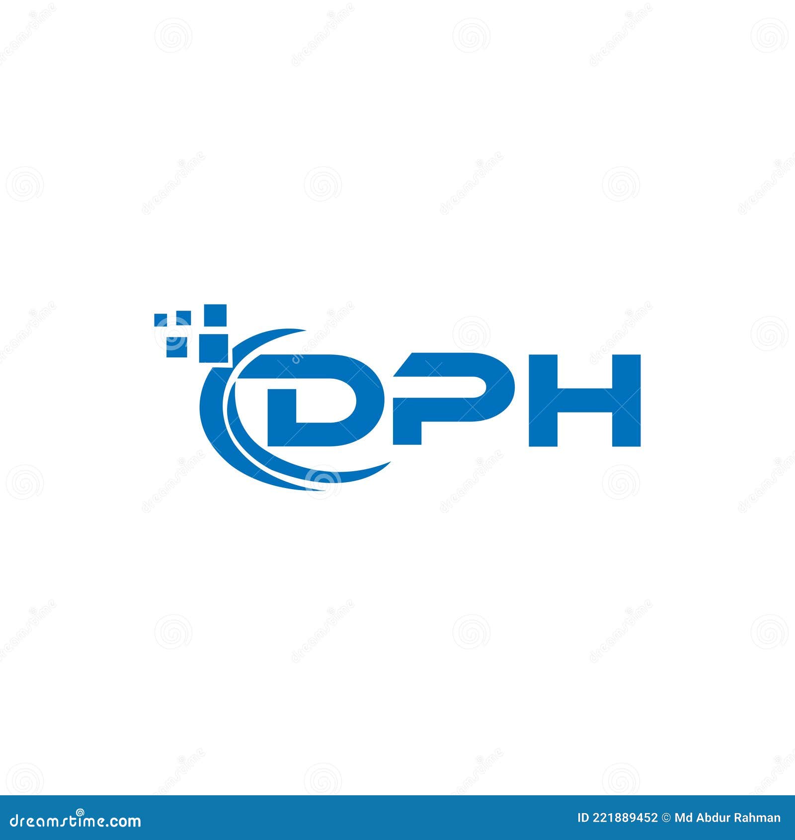 DPH Letter Logo Design on White Background. DPH Creative Initials ...