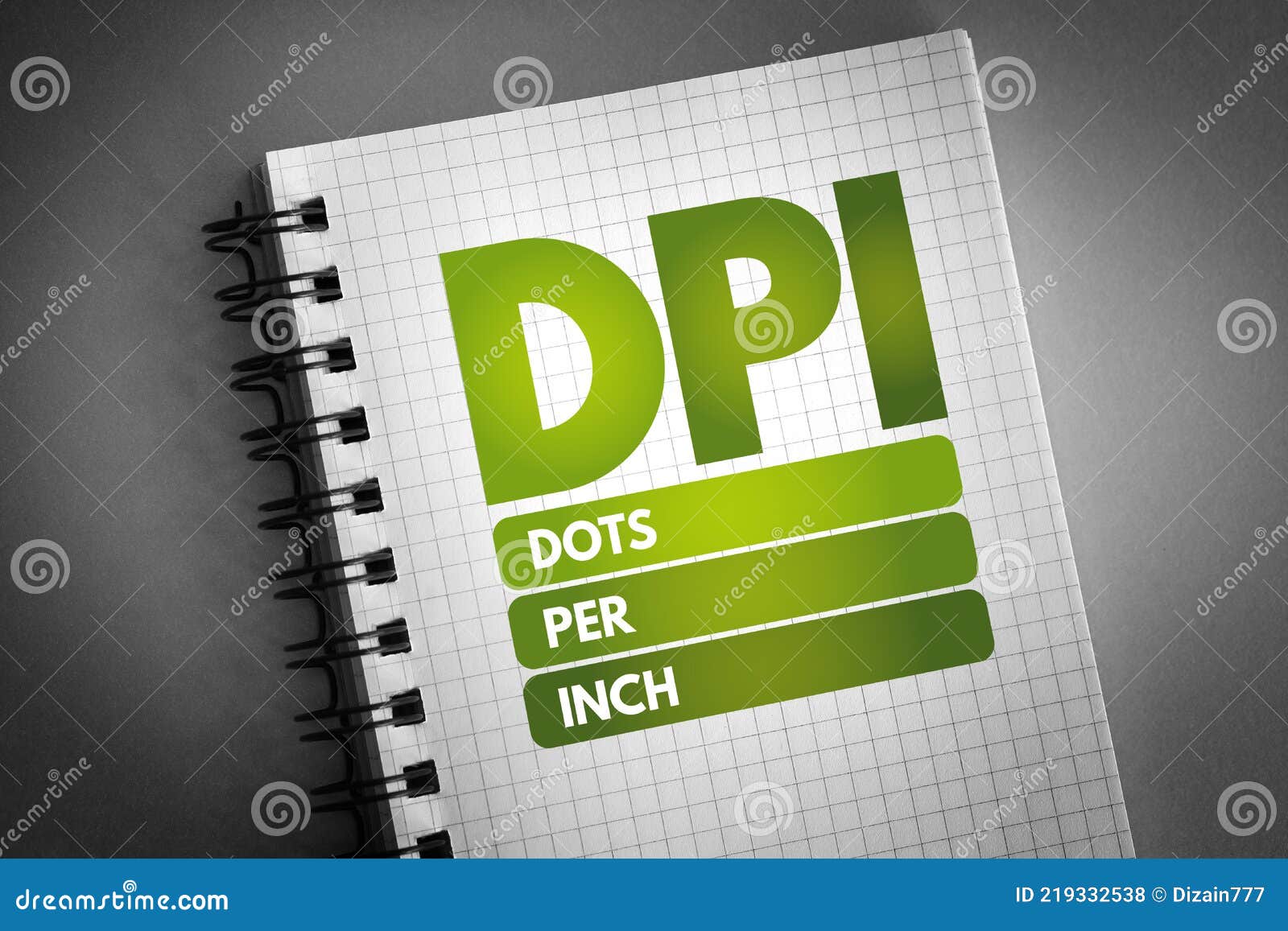 DPI - Dots Per Inch Acronym, Technology Concept Background Stock Photo ...